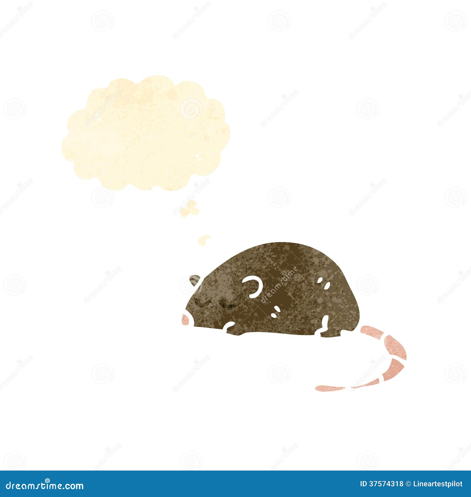 Retro Cartoon Sleeping Mouse Stock Vector - Illustration of quirky ...