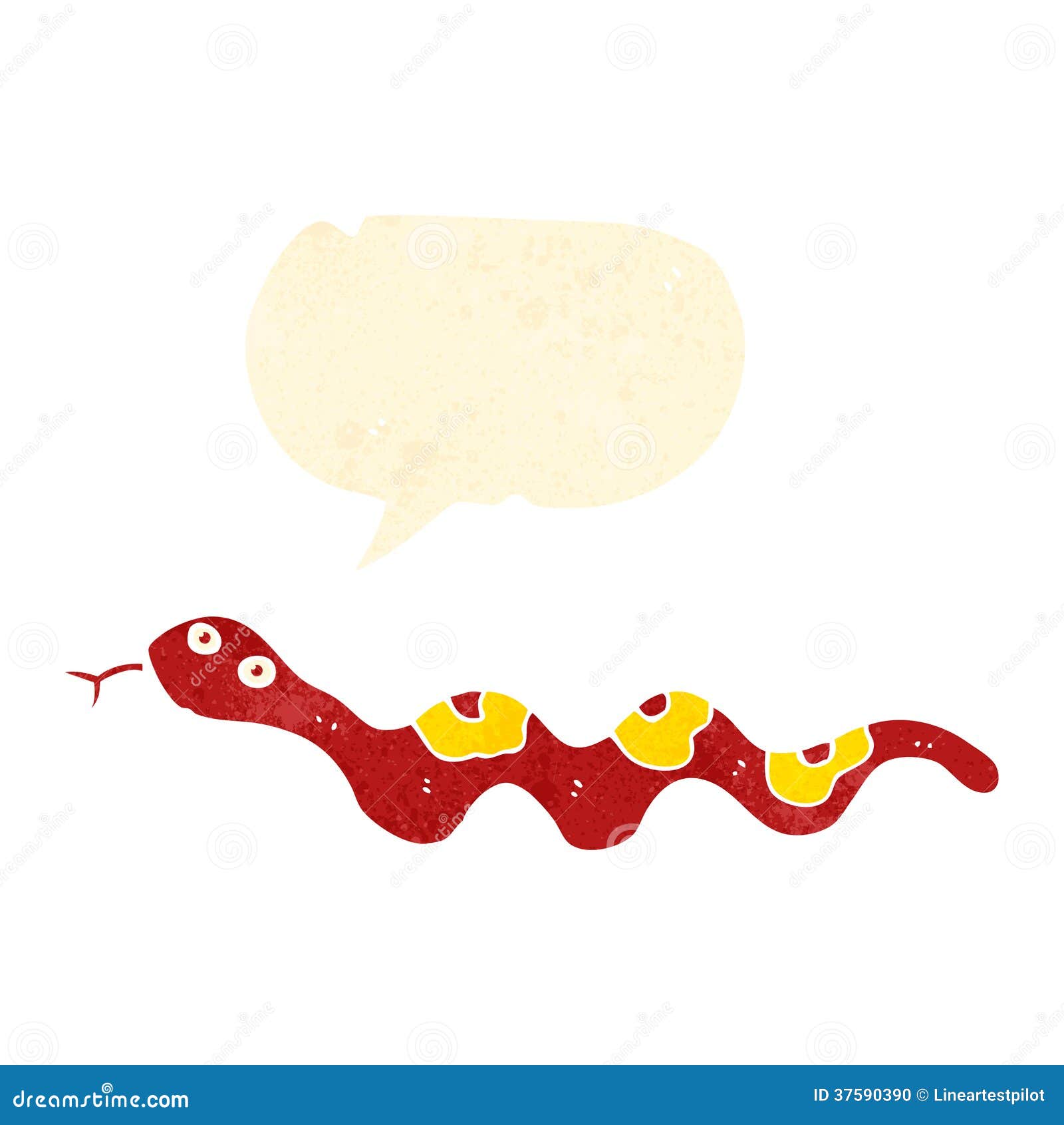 Retro Cartoon Slithering Snake Stock Illustration - Illustration of ...