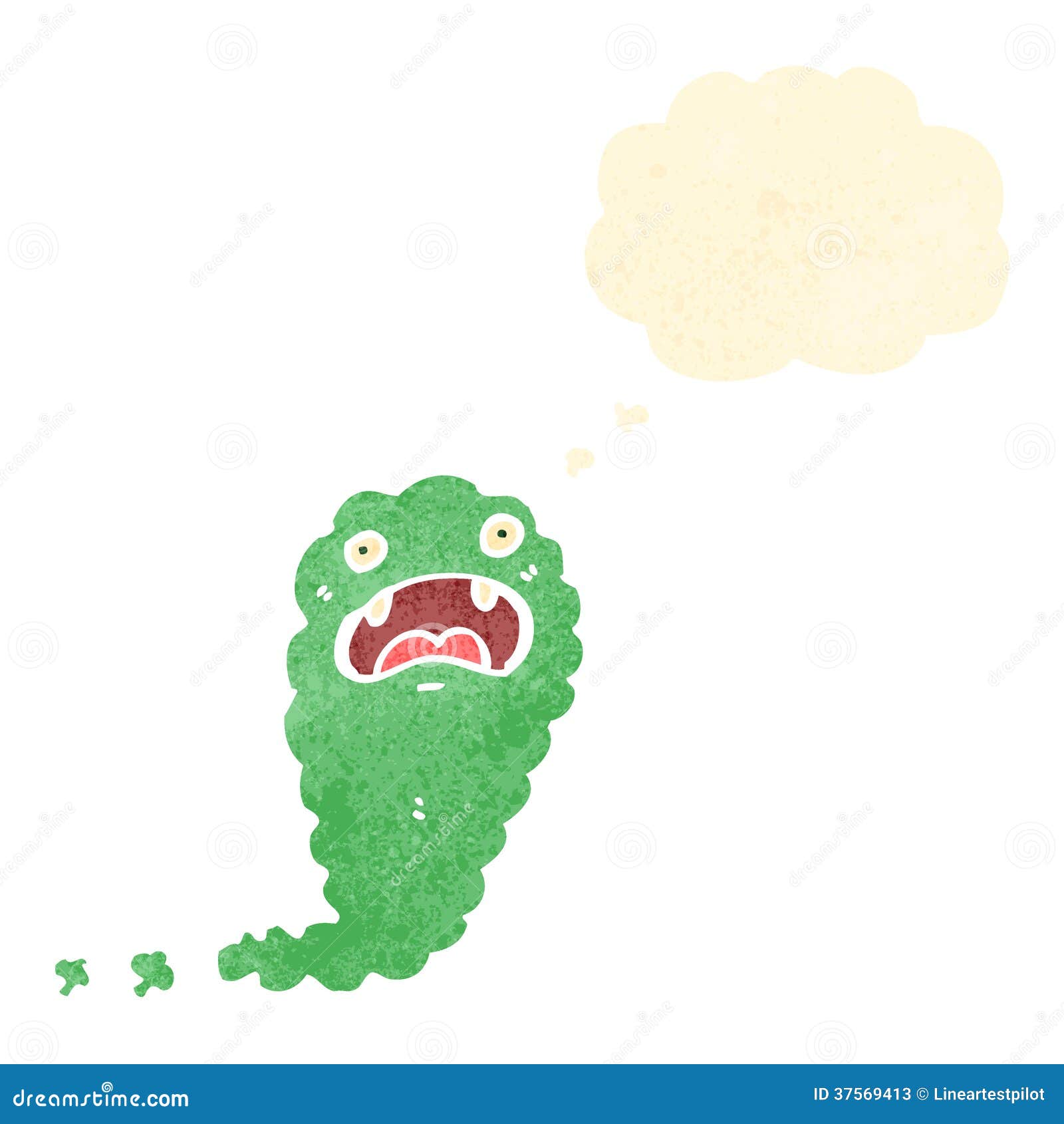 Retro cartoon smoke ghost stock vector. Illustration of painted - 37569413