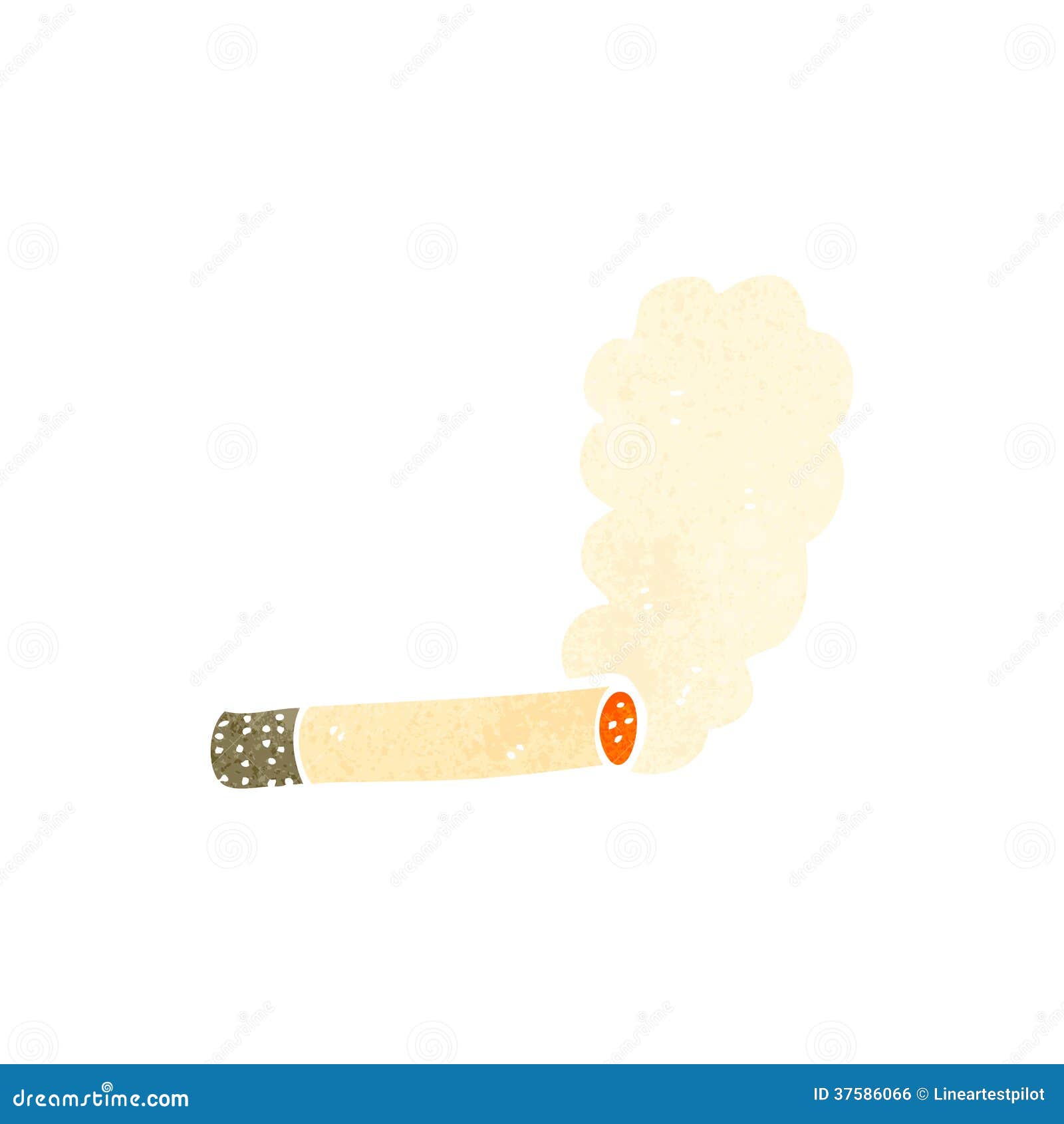 Retro Cartoon Smoking Cigarette Stock Vector - Illustration of cute ...