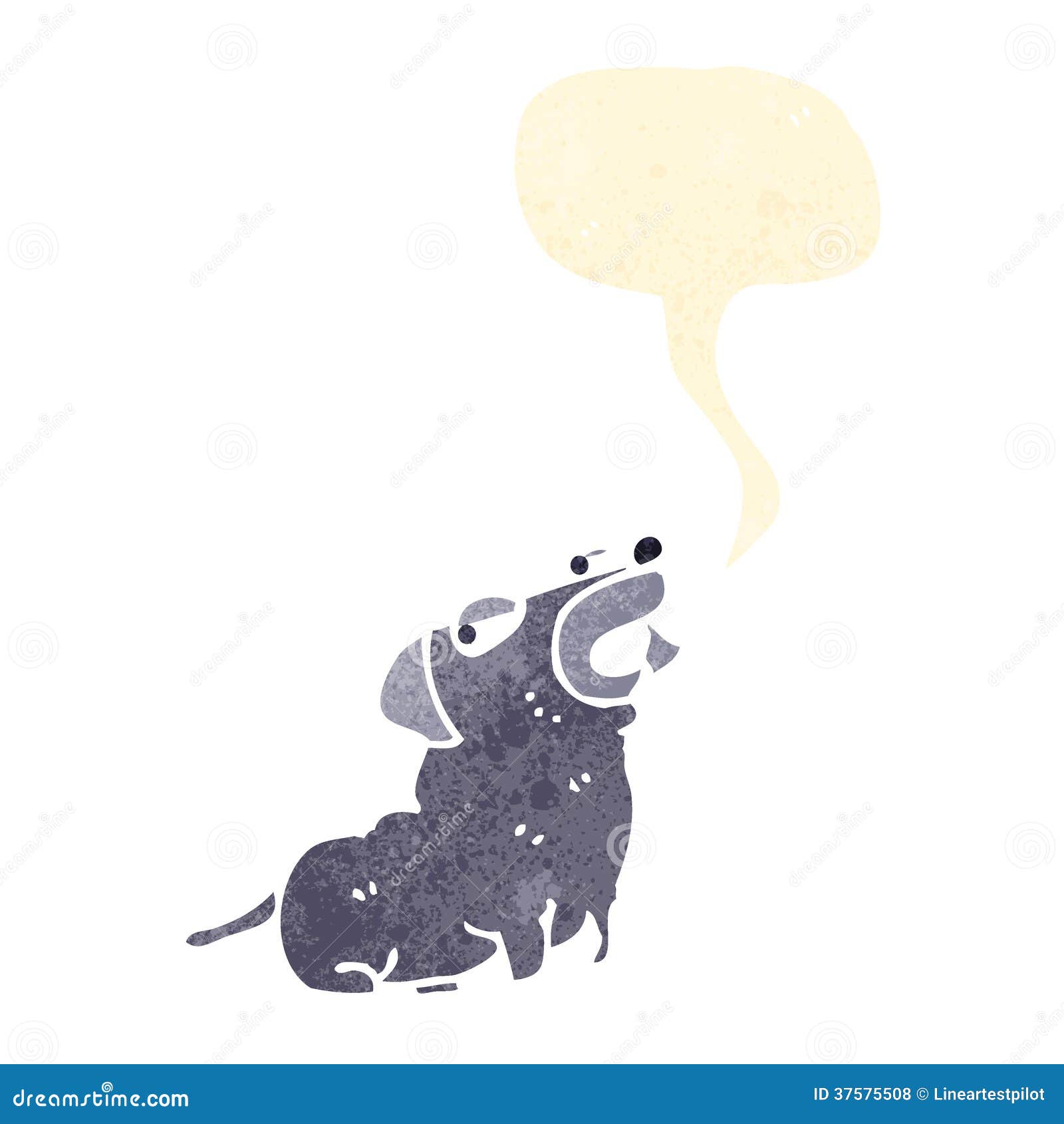 Retro Cartoon Smug Little Dog Stock Vector - Illustration of clip, hand ...