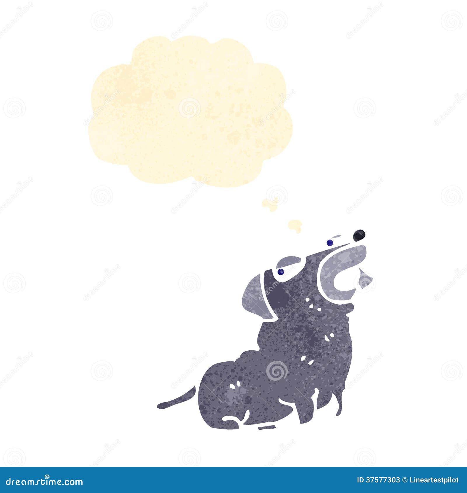 Retro Cartoon Smug Little Dog Stock Vector - Illustration of character ...