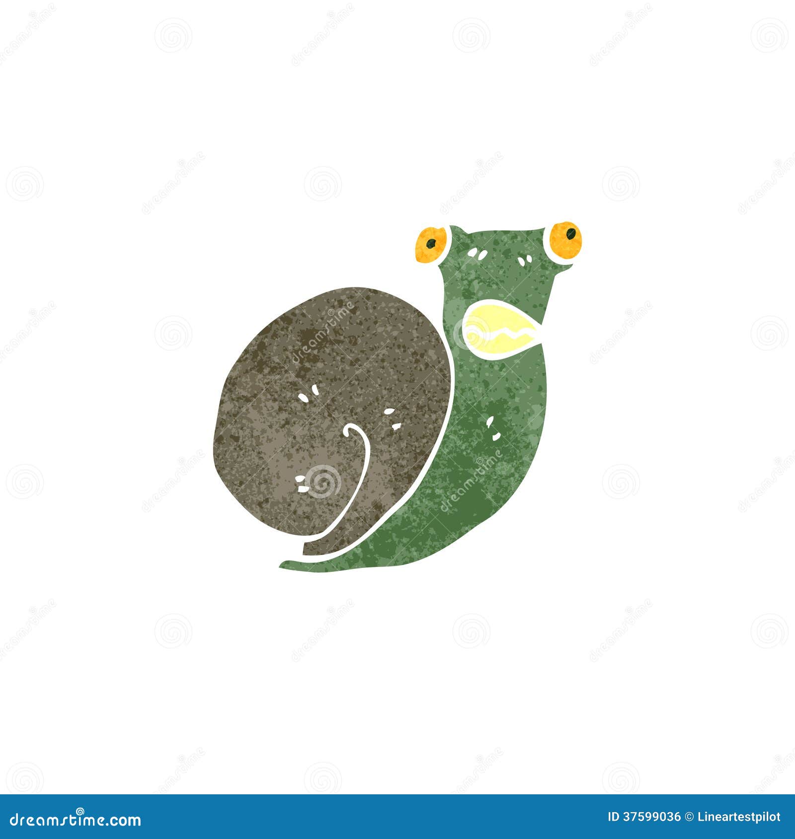 Retro cartoon snail stock vector. Illustration of drawn - 37599036