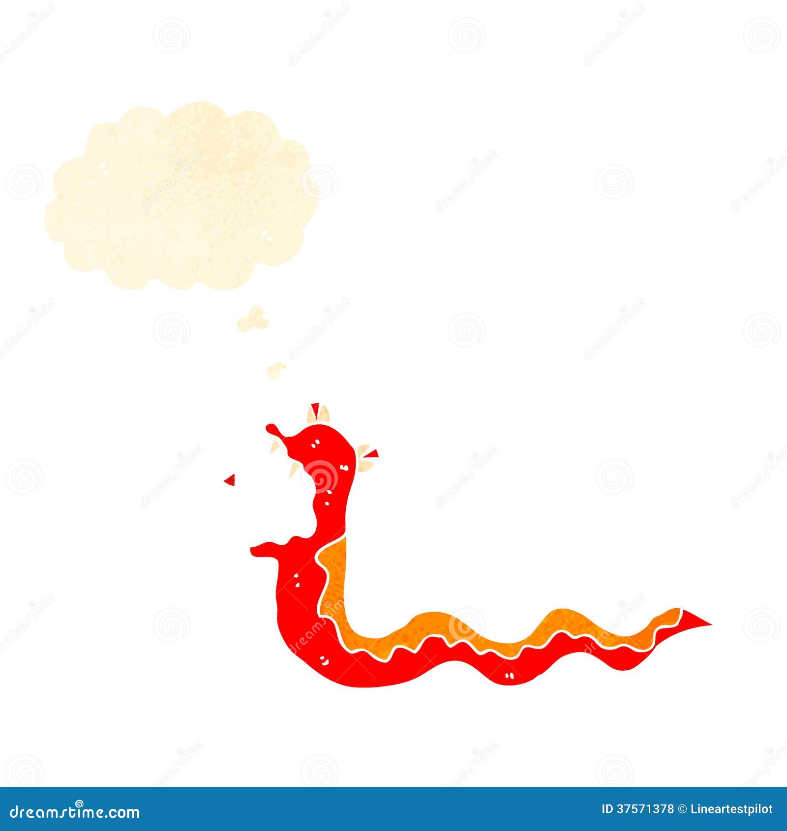 Retro cartoon snake stock vector. Illustration of watercolor - 37571378