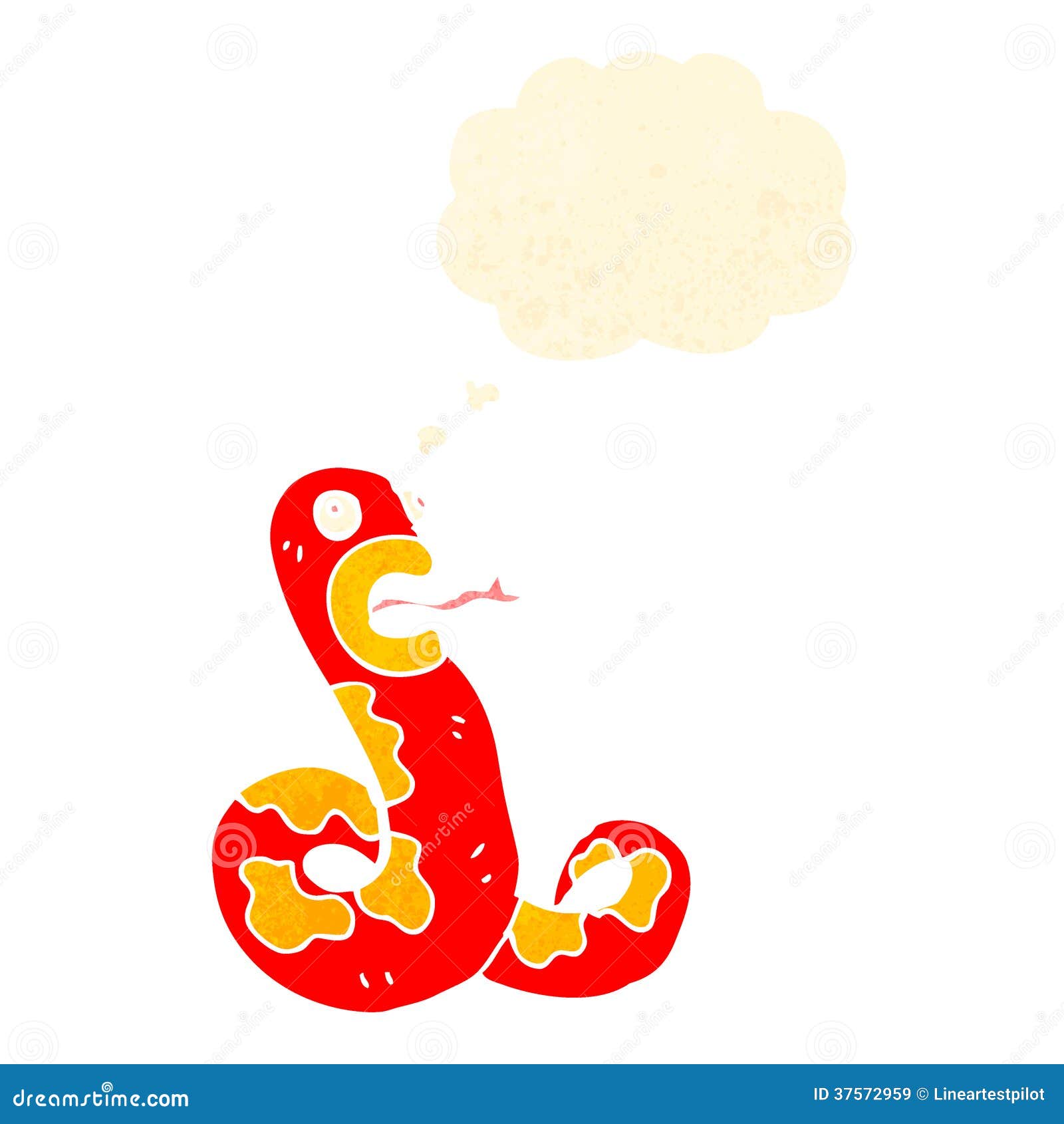 Retro cartoon snake stock vector. Illustration of cute - 37572959