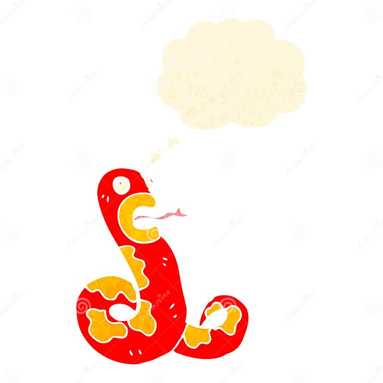 Retro cartoon snake stock vector. Illustration of cute - 37572959