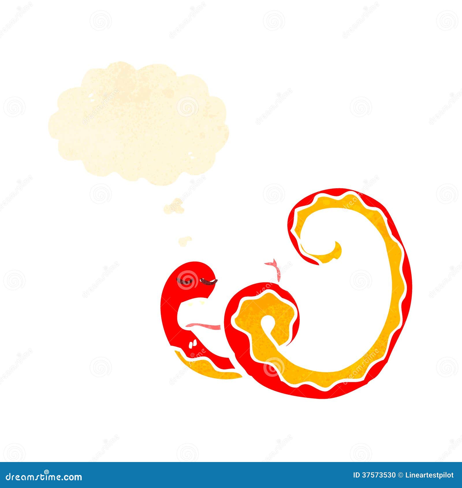 Retro cartoon snake stock vector. Illustration of idea - 37573530