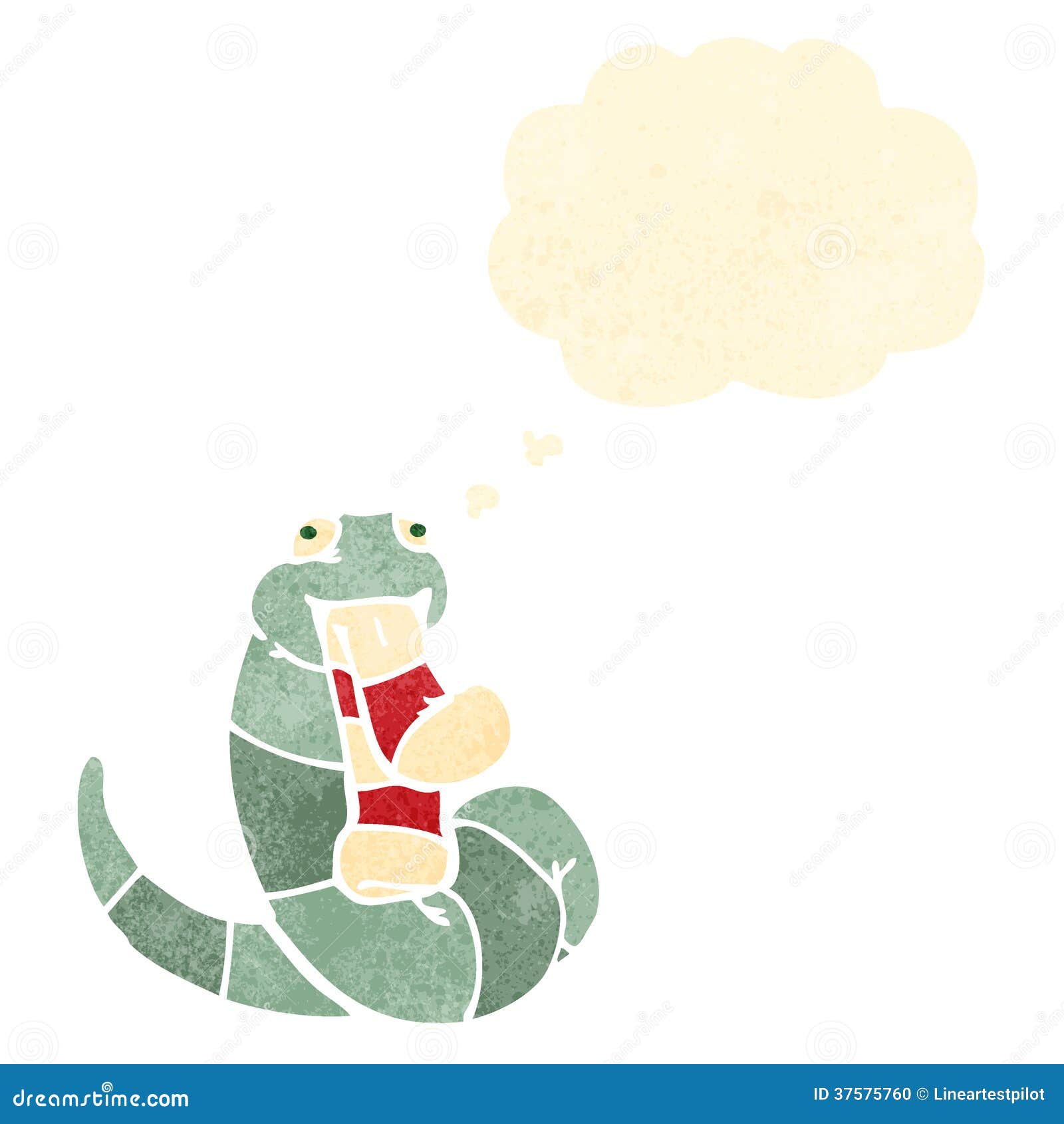Retro cartoon snake stock vector. Illustration of doodle - 37575760