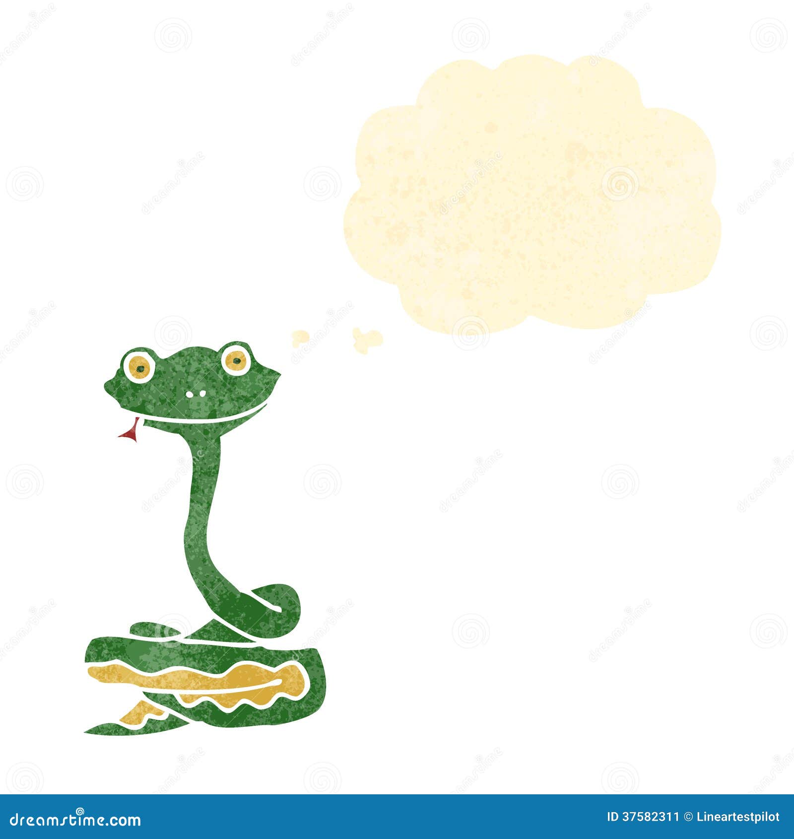 Retro cartoon snake stock vector. Illustration of funny - 37582311