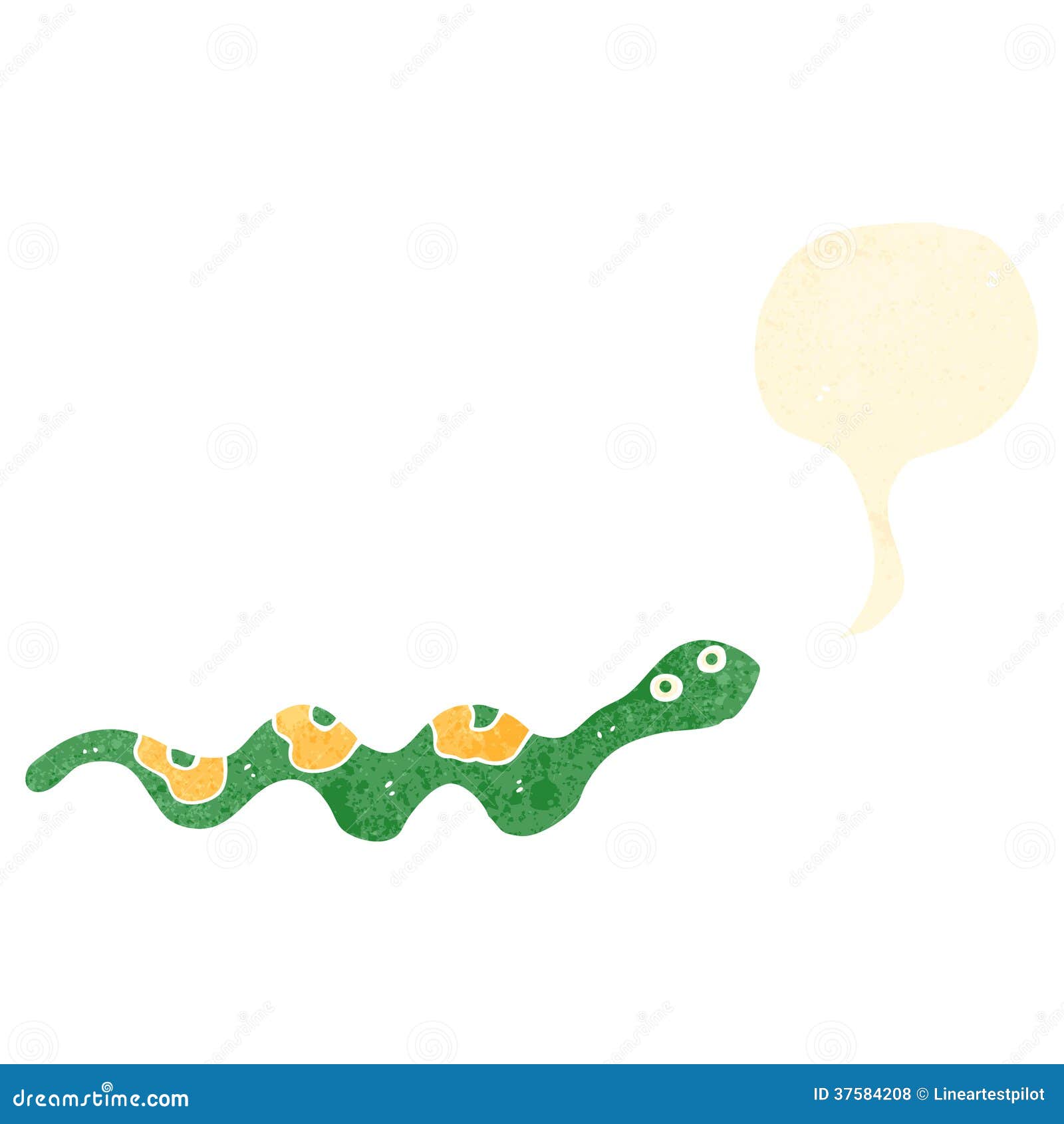 Retro cartoon snake stock illustration. Illustration of hand - 37584208