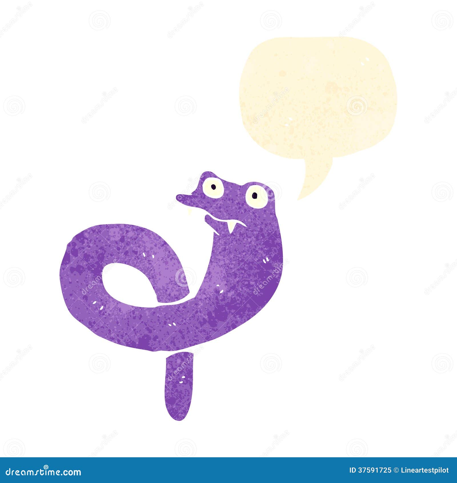 Retro cartoon snake stock vector. Illustration of drawn - 37591725