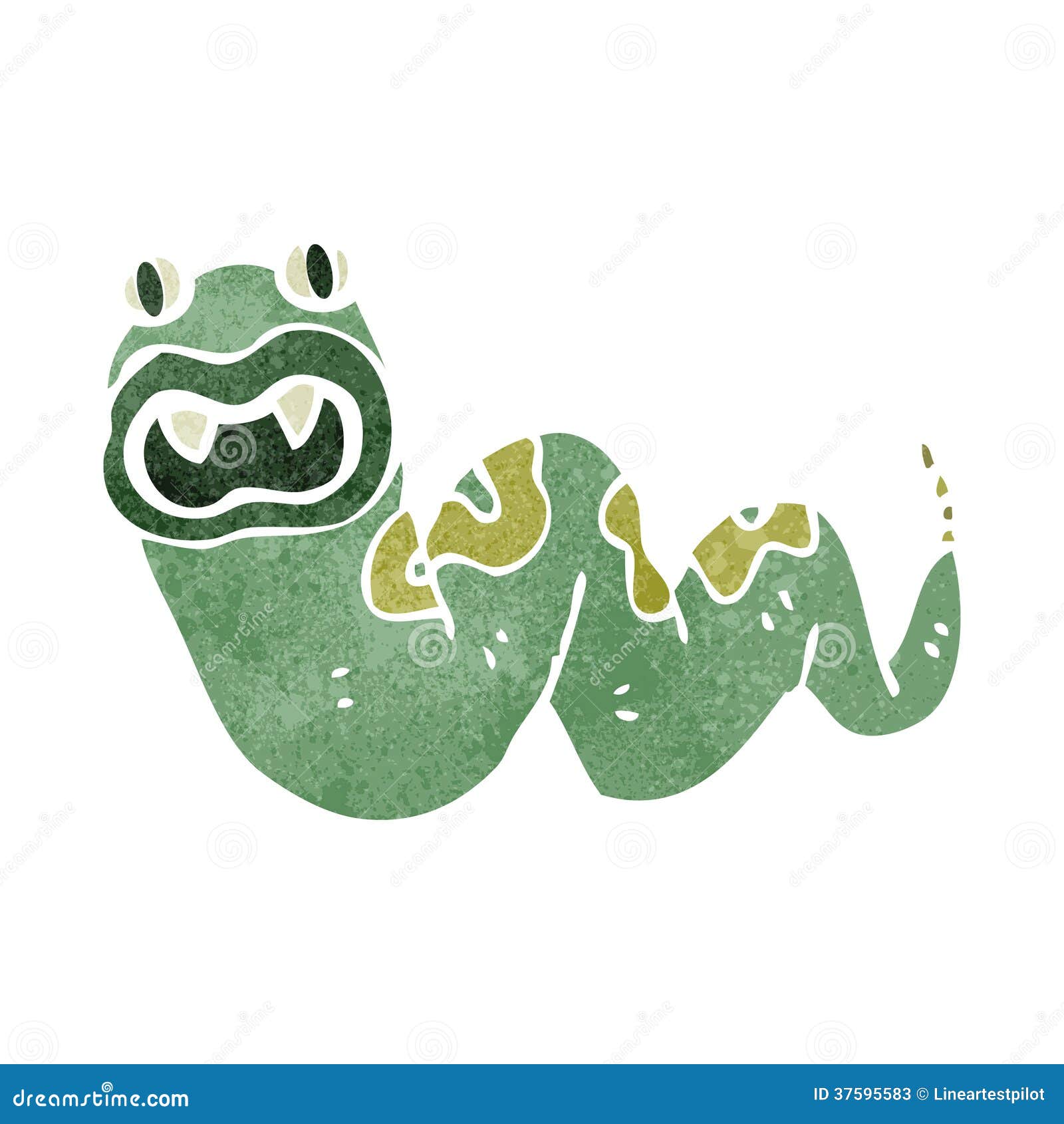 Retro cartoon snake stock vector. Illustration of cartoon - 37595583