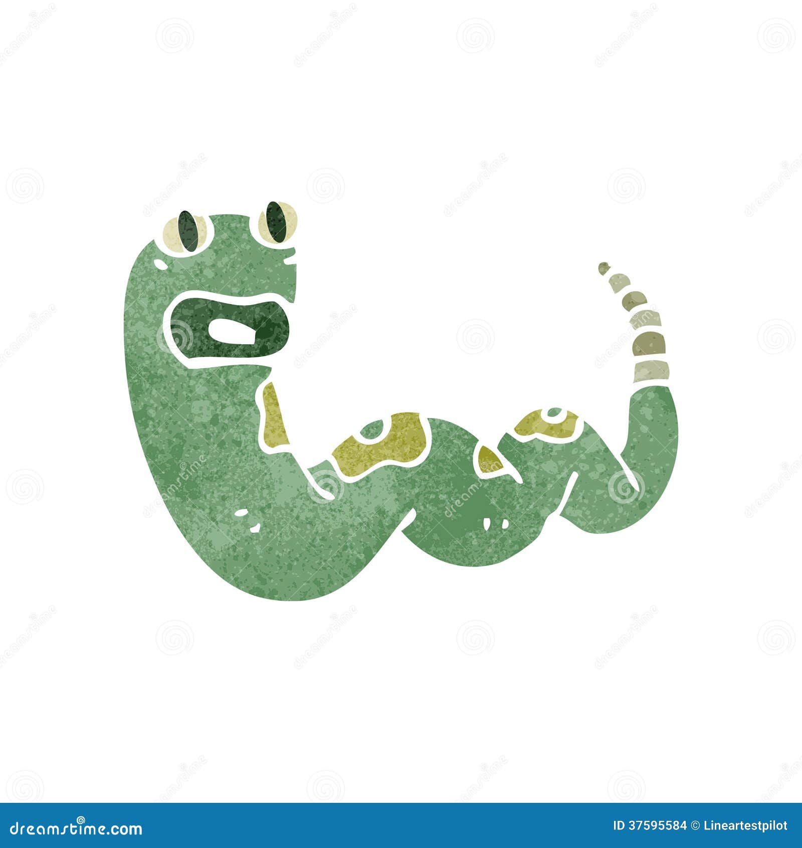 Retro cartoon snake stock vector. Illustration of crazy - 37595584