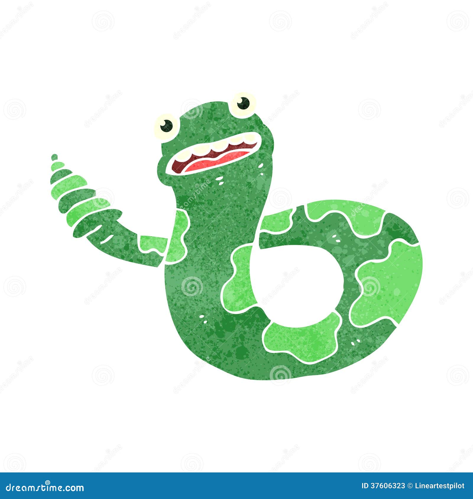 Retro cartoon snake stock illustration. Illustration of retro - 37606323