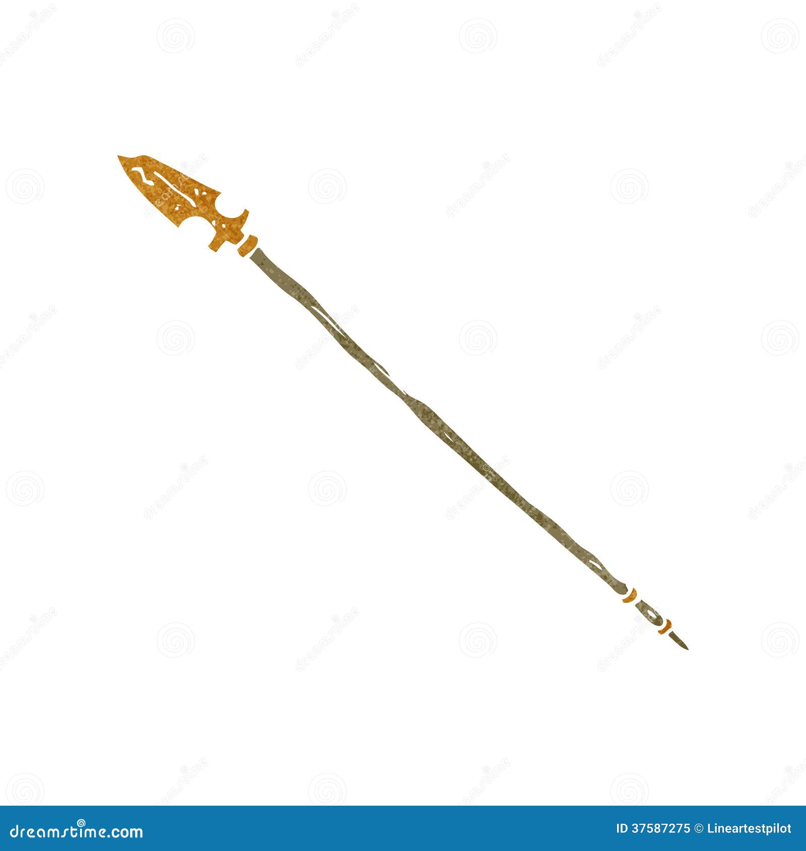 Cartoon Spear With Flag | CartoonDealer.com #38041219