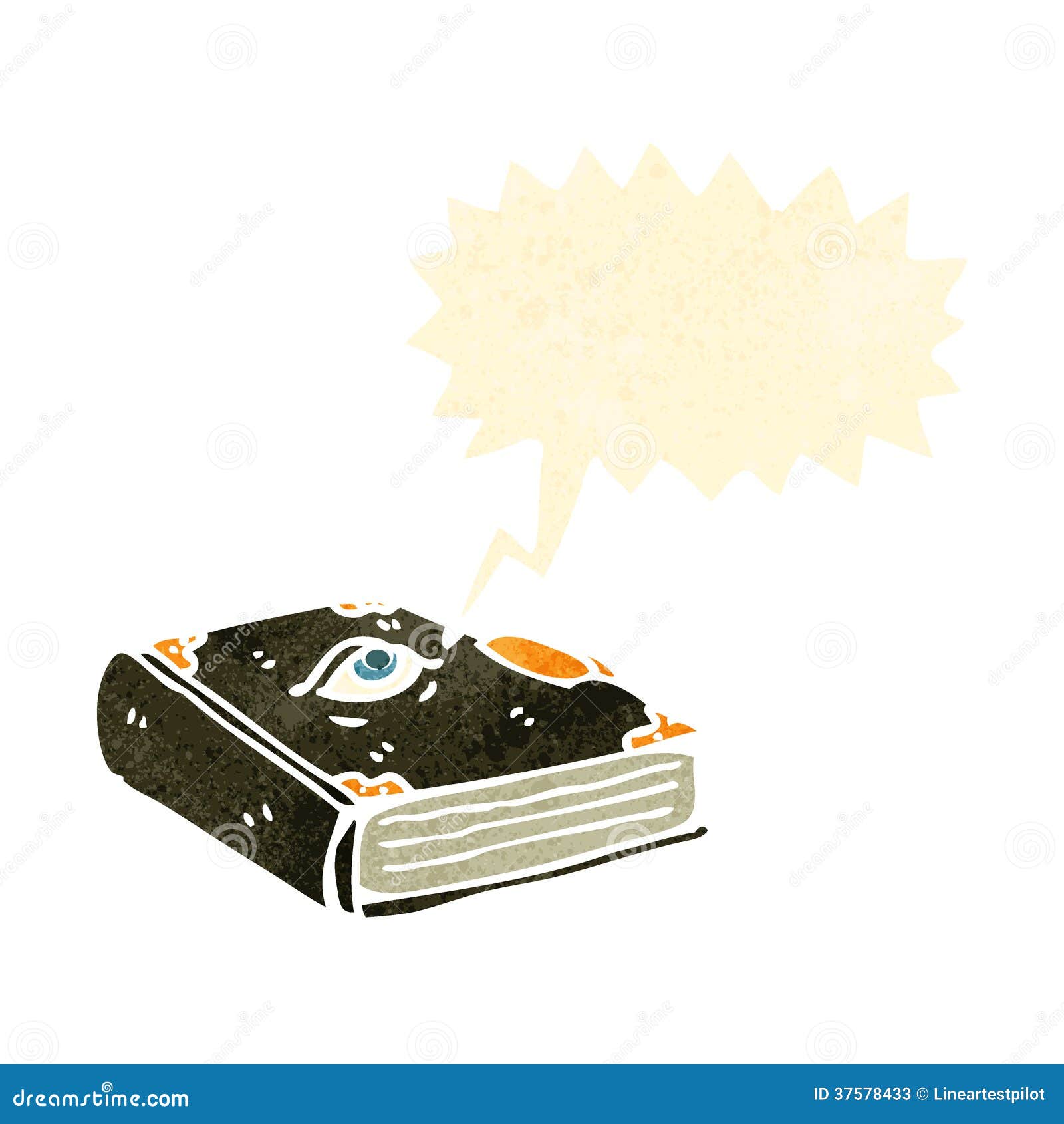 Retro cartoon spell book stock vector. Illustration of balloon - 37578433