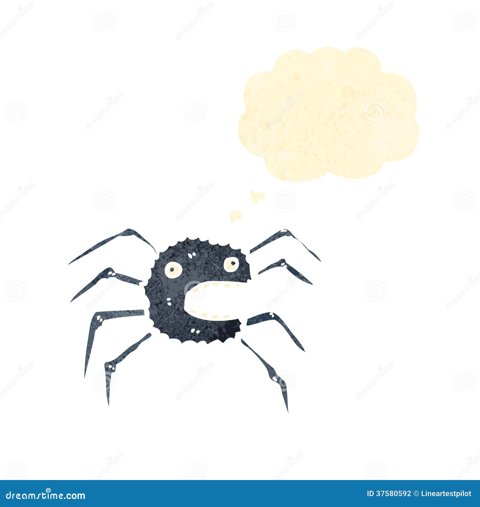 Retro cartoon spider stock vector. Illustration of cloud - 37580592