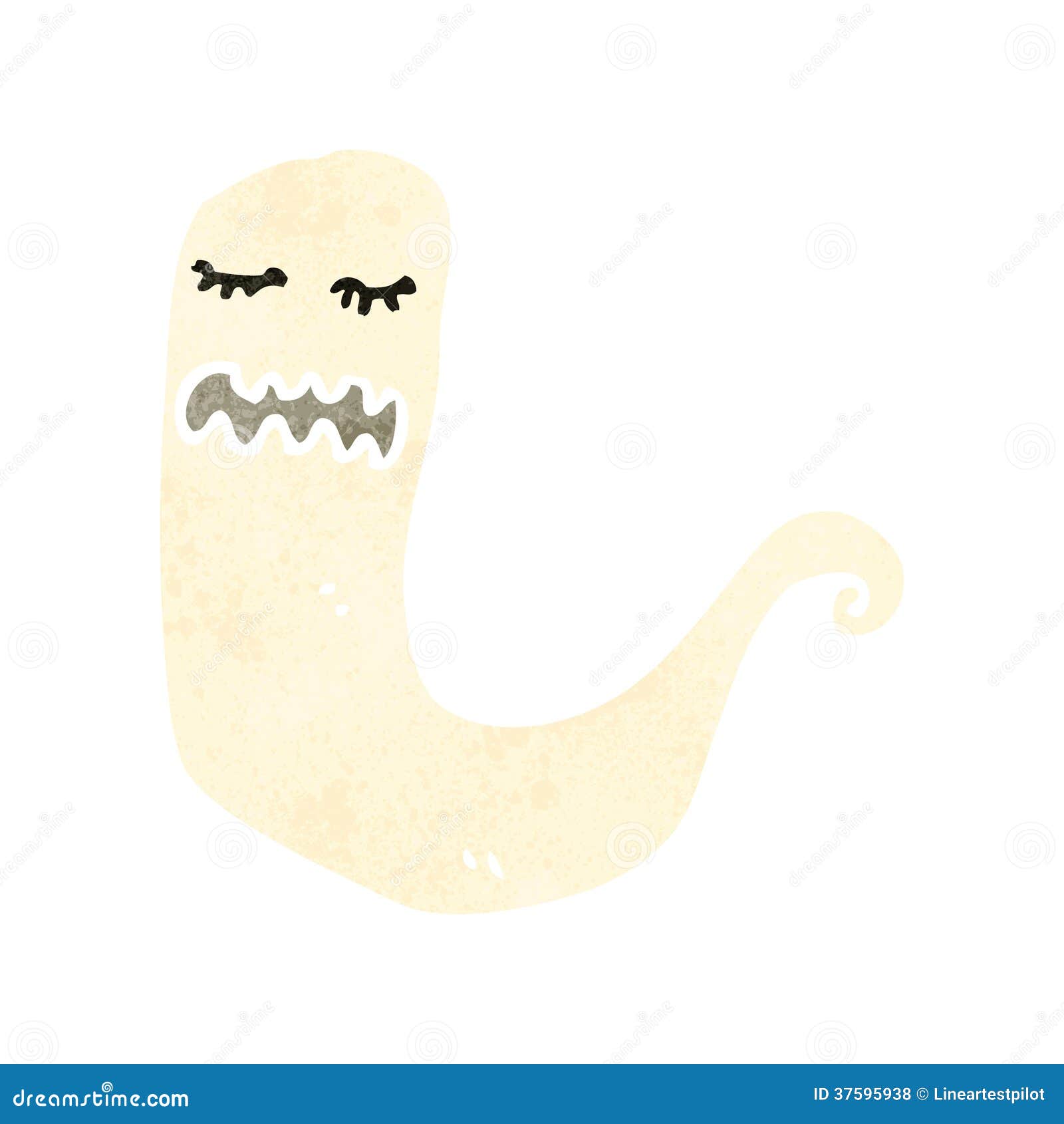 Retro cartoon spooky ghost stock vector. Illustration of cute - 37595938