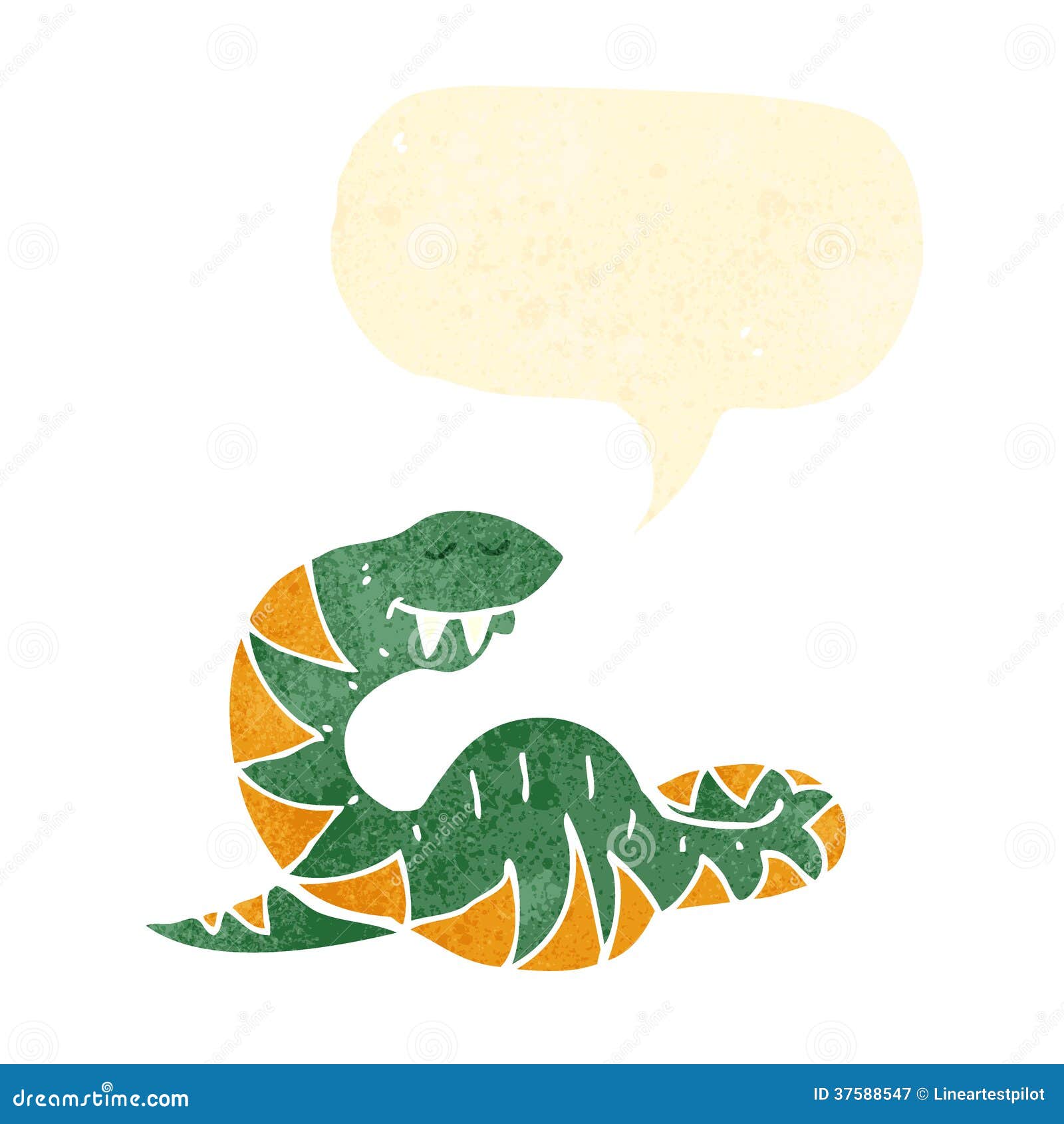 Spooky Snake Cartoon Vector Illustration | CartoonDealer.com #38086268