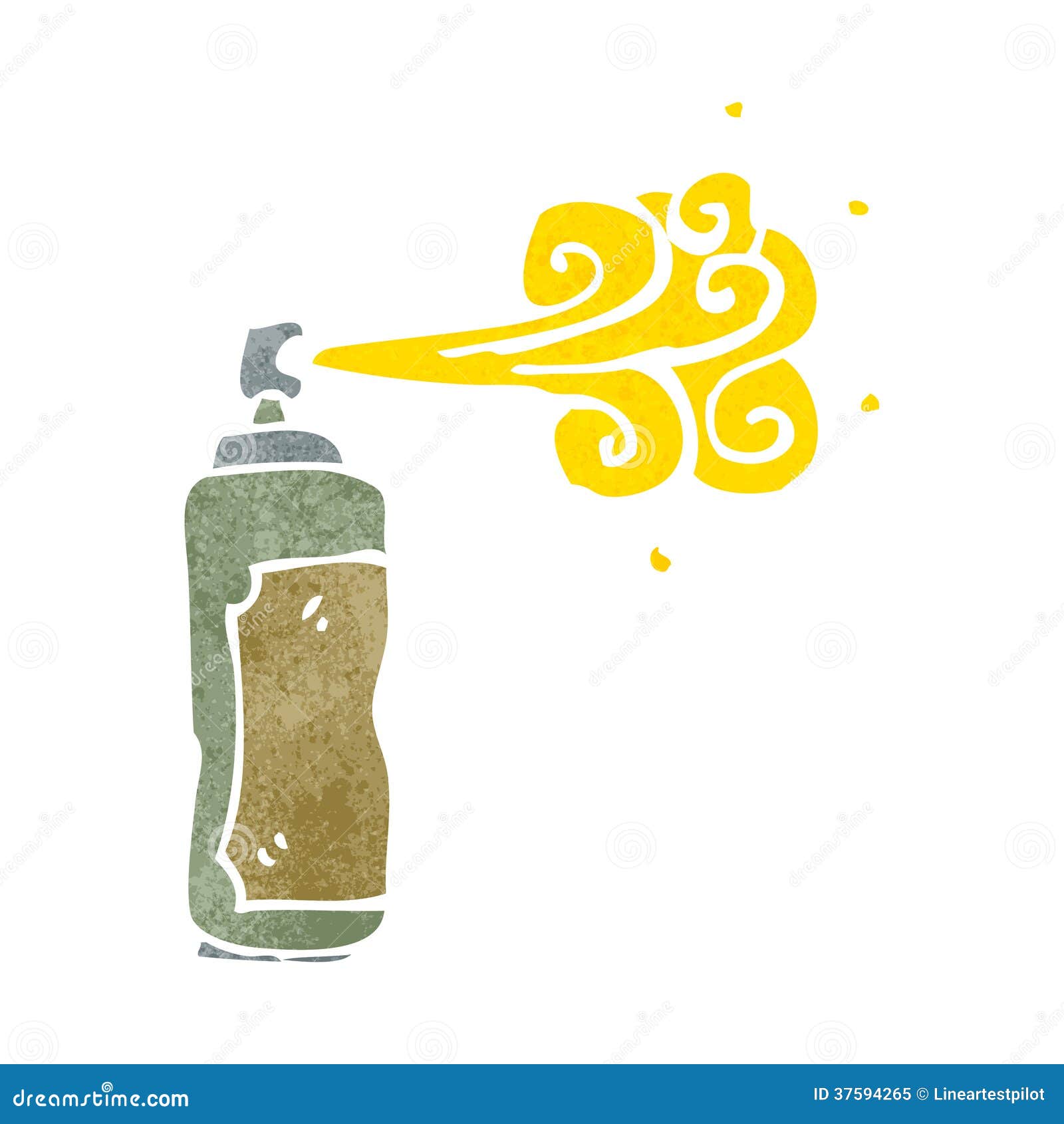 Retro Cartoon Spray Paint Can Stock Vector - Illustration of spray ...