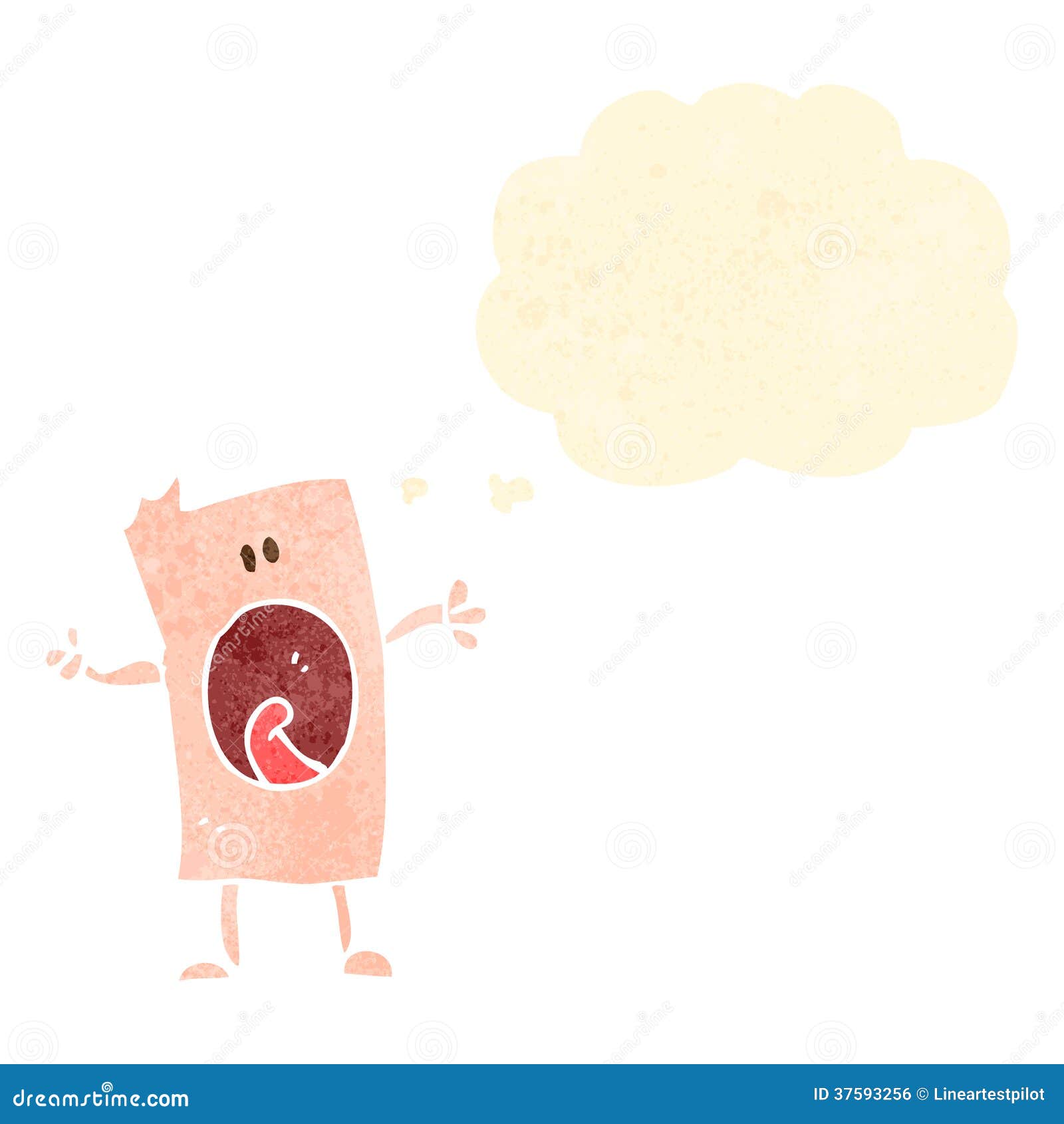 Retro Cartoon Square Head Boy Stock Vector - Illustration of fashioned ...