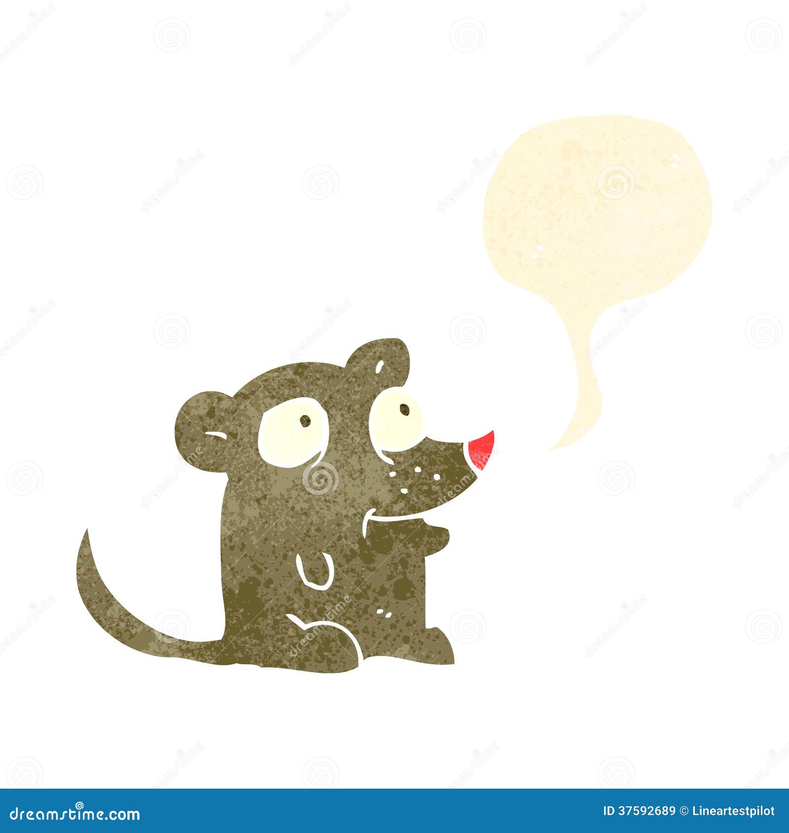 Squeaking Cartoon Mouse Vector Illustration | CartoonDealer.com #38038036