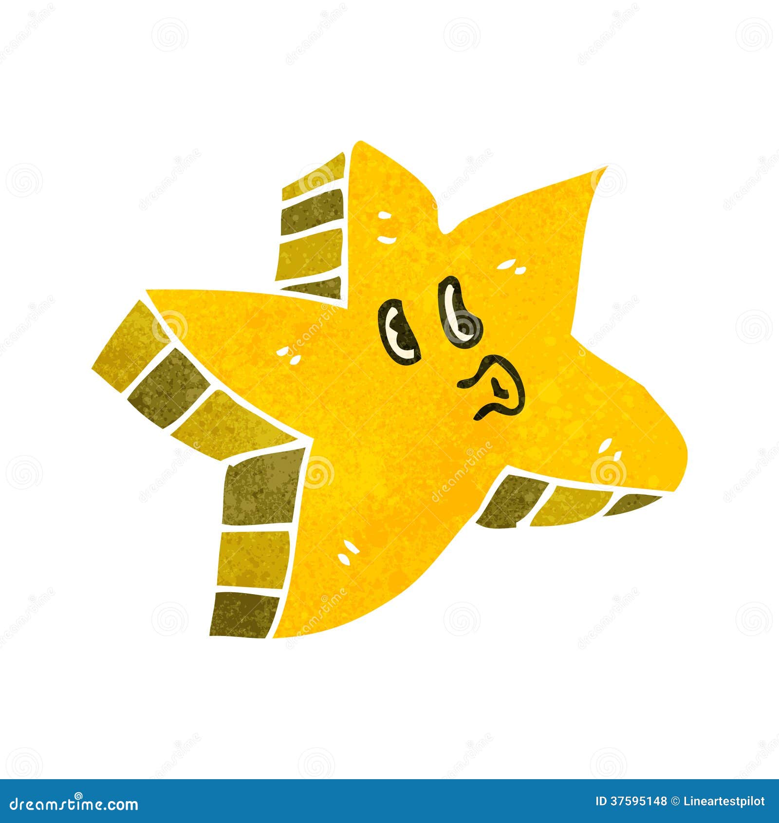 Retro cartoon star stock vector. Illustration of painted - 37595148