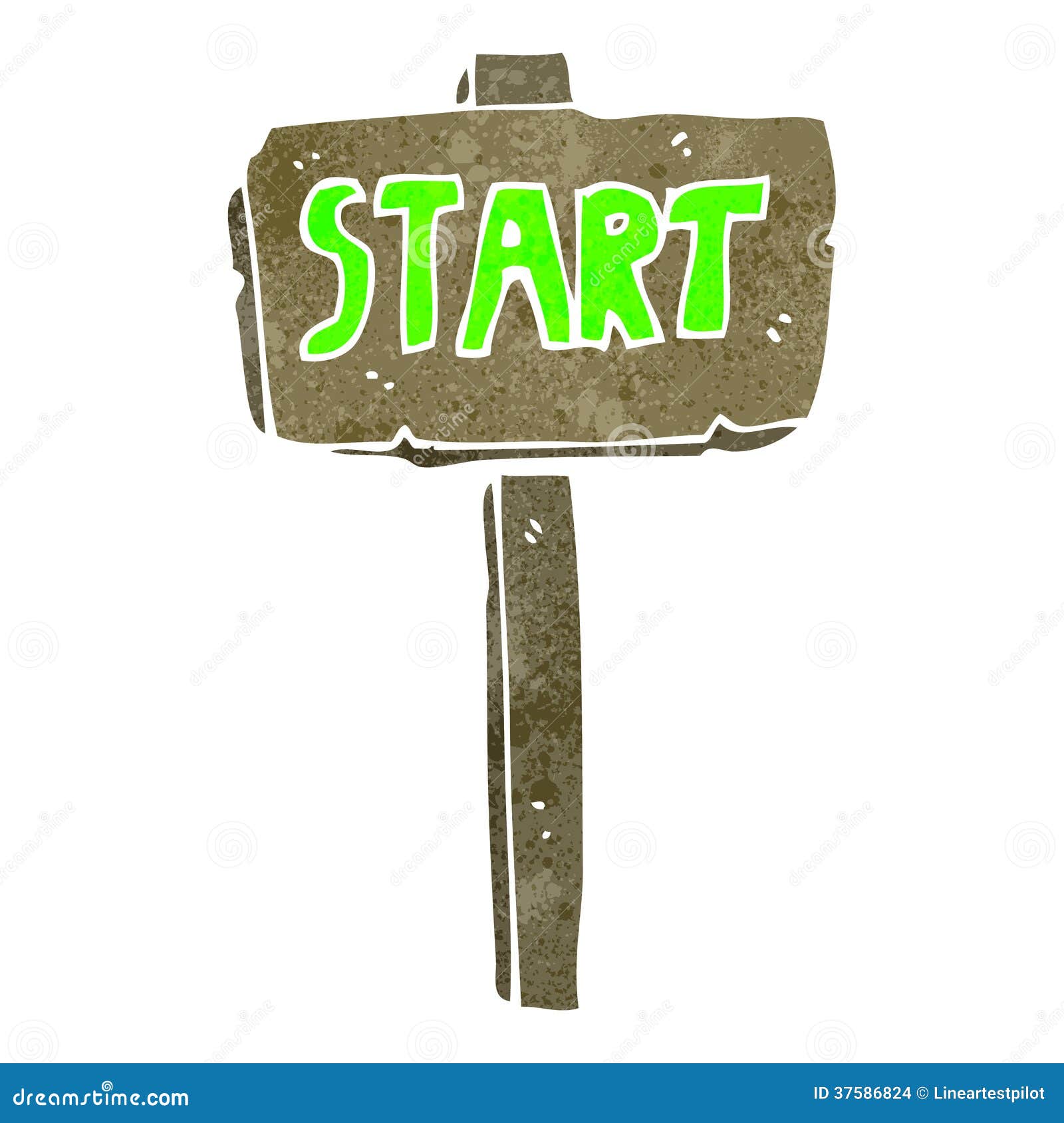 Retro cartoon start sign stock vector. Illustration of retro - 37586824 Retro cartoon start sign stock vector. Illustration of retro - 37586824