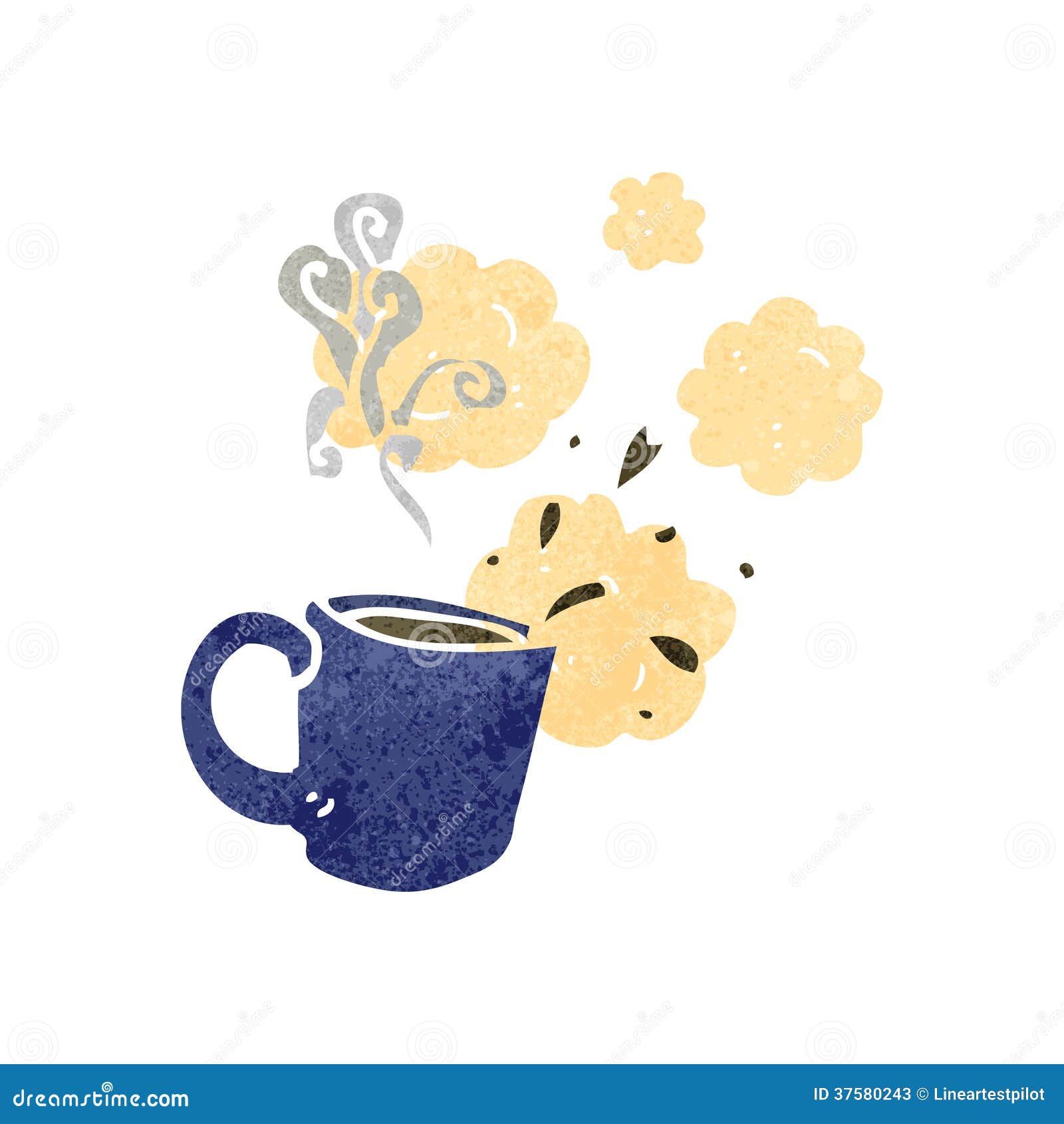 Retro Cartoon Steaming Hot Mug Stock Vector - Illustration of steaming ...