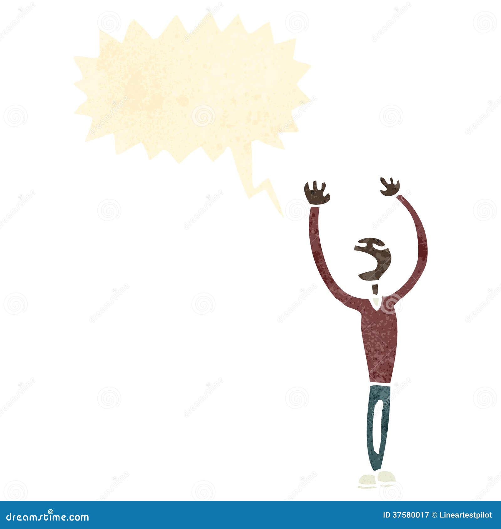 Retro cartoon stick man stock vector. Illustration of cartoon - 37580017