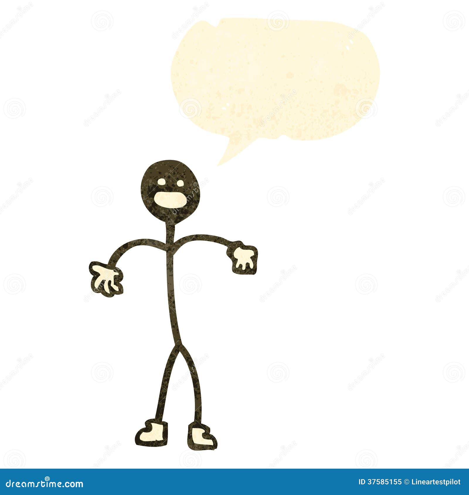 Retro Cartoon Stick Man Symbol | CartoonDealer.com #37585155