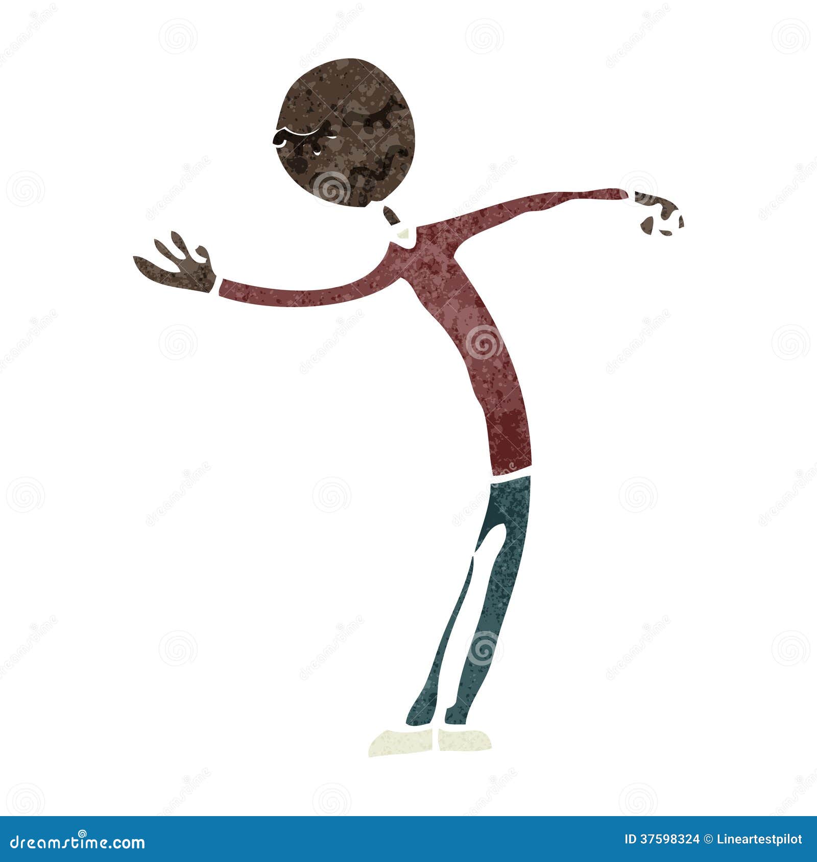 Retro cartoon stick man stock vector. Illustration of retro - 37598324