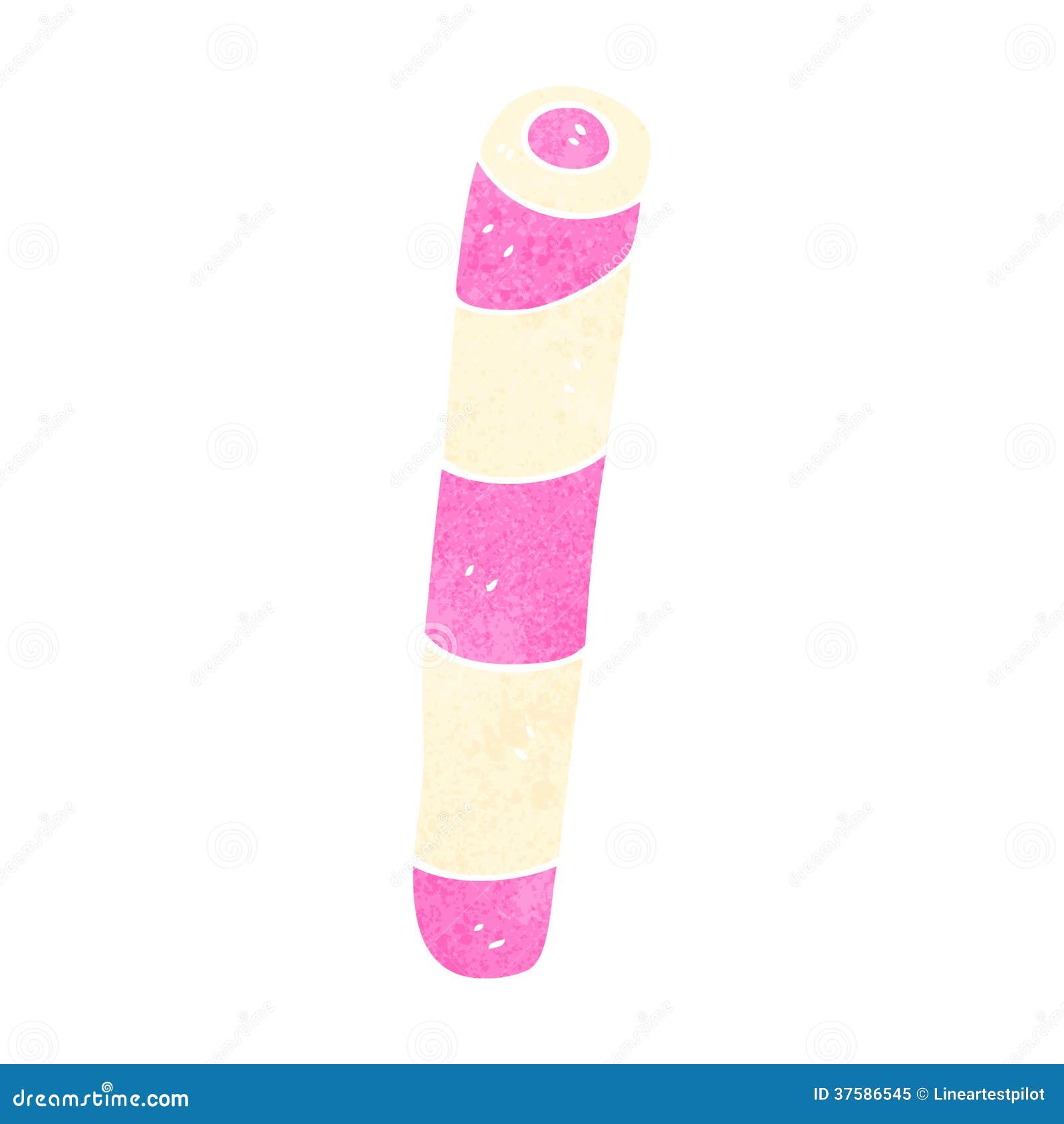 Retro Cartoon Stick of Rock Stock Vector - Illustration of watercolor ...