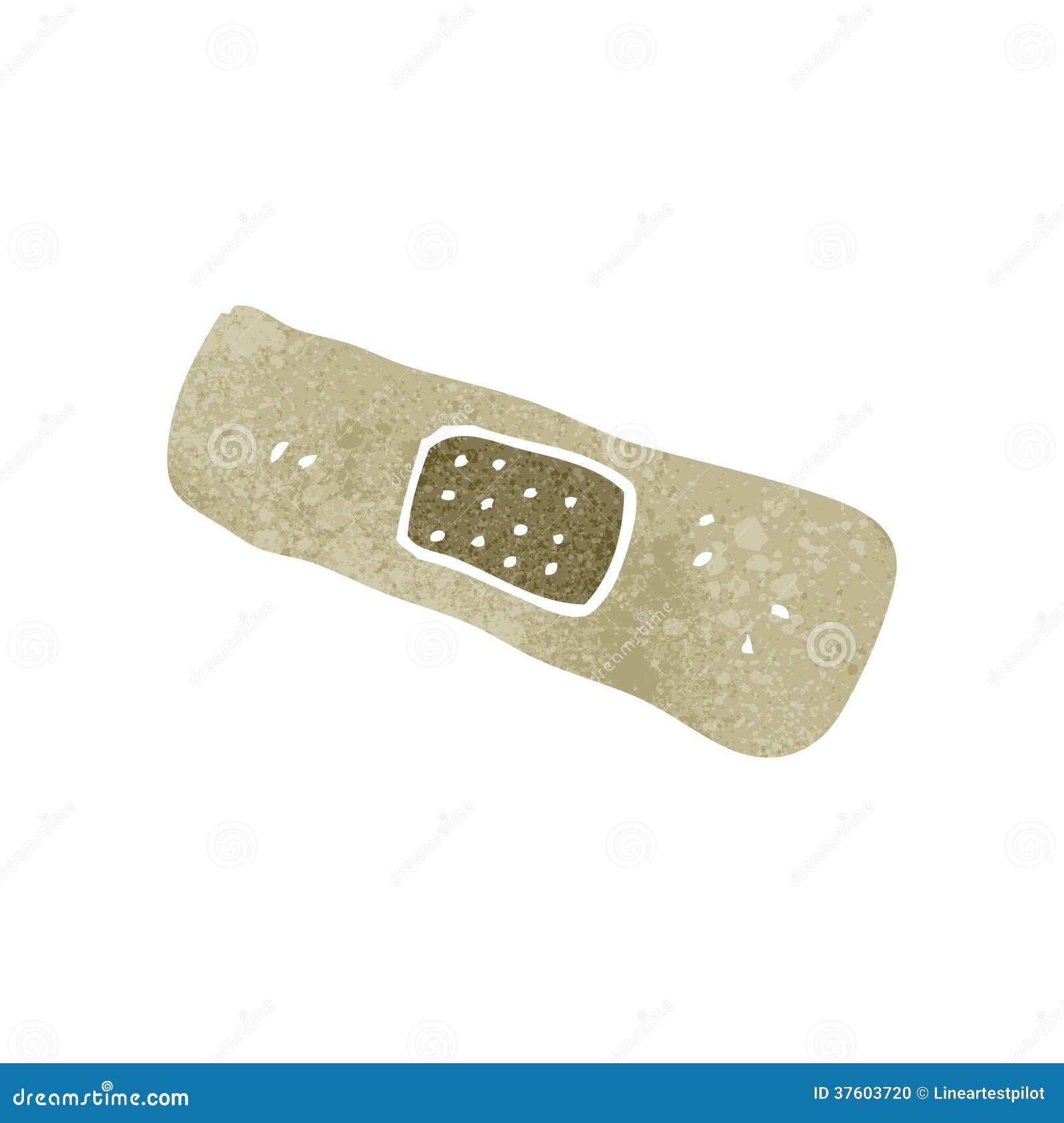 Retro Cartoon Sticking Plaster Stock Illustration - Illustration of ...
