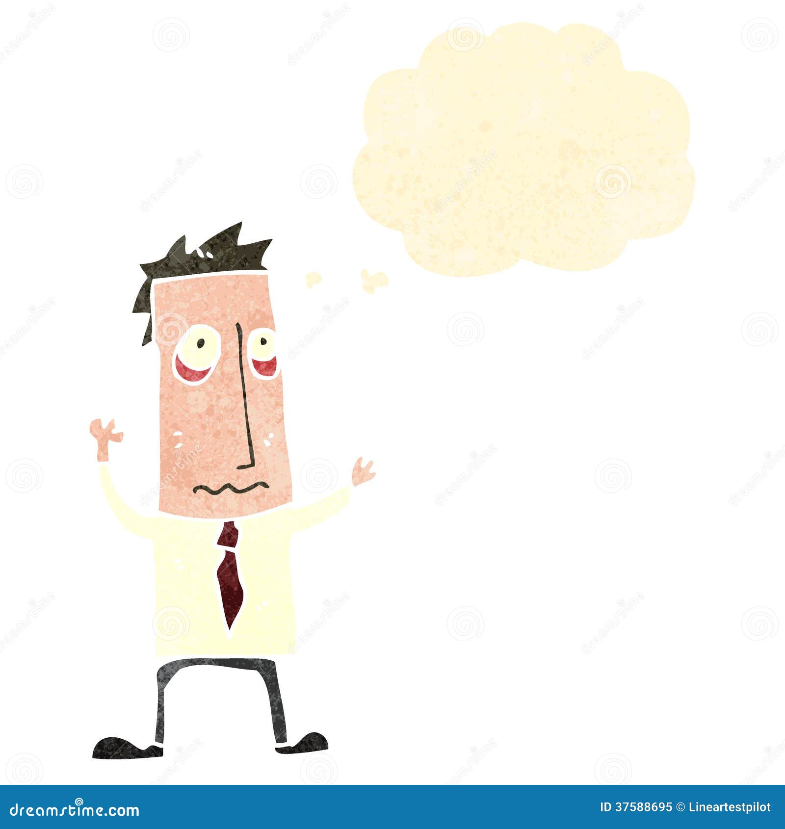 Retro Cartoon Stressed Out Man Stock Vector - Illustration of character ...