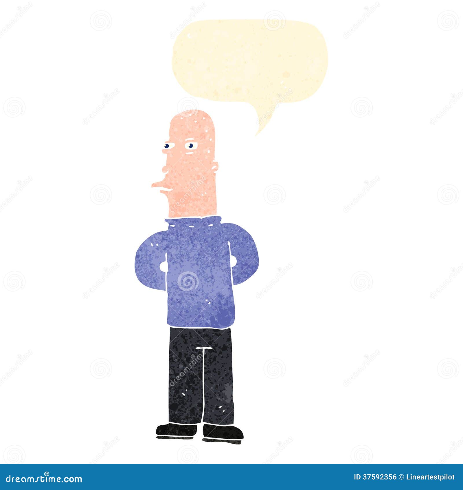 Retro Cartoon Suspicious Man Stock Vector - Illustration of drawn ...