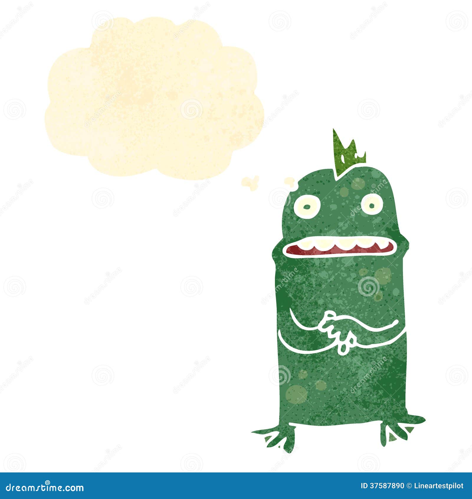 Retro Cartoon Swamp Monster Stock Vector - Illustration of cartoon ...