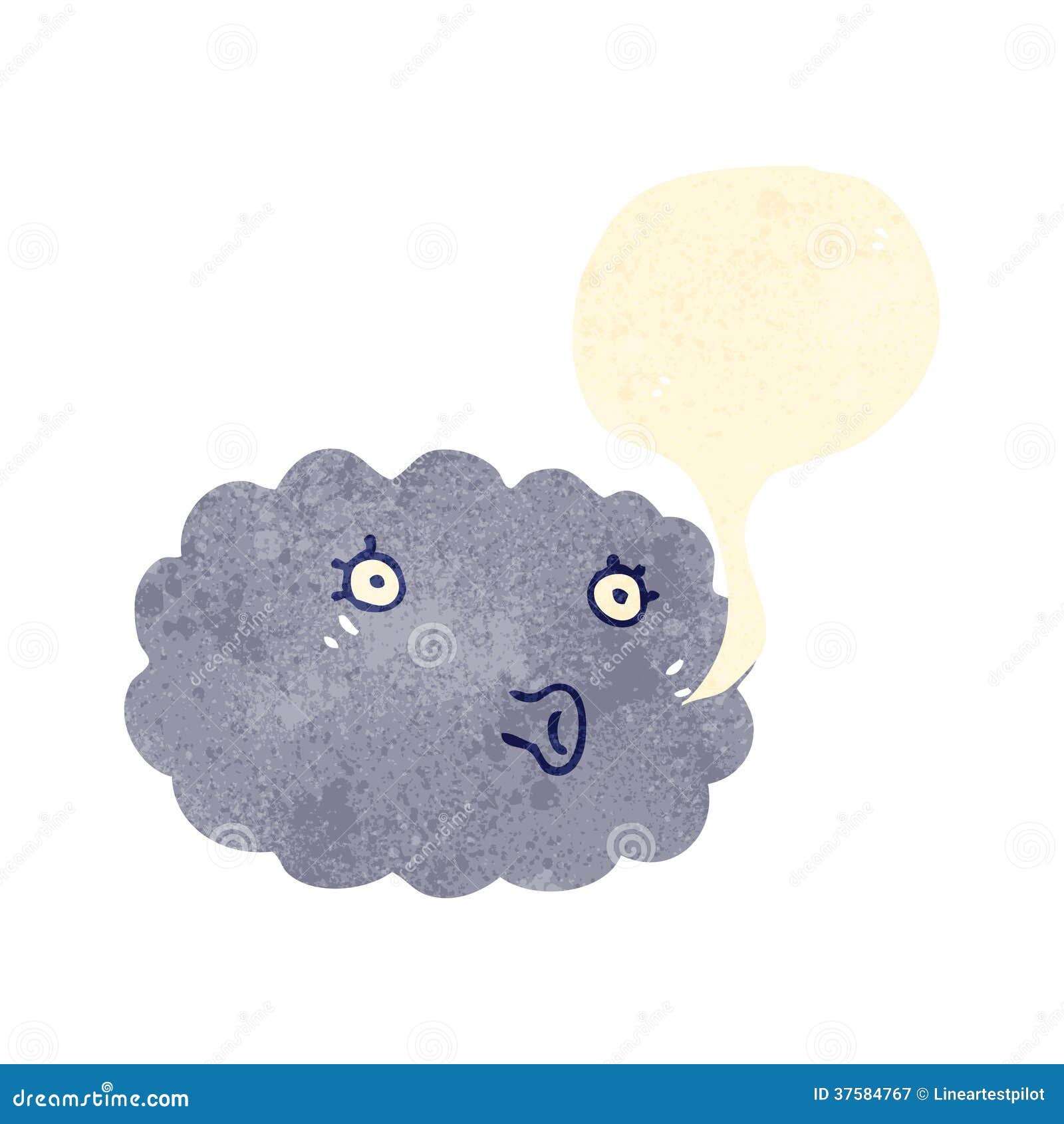Retro Cartoon Talking Cloud Stock Vector - Illustration of cartoon ...