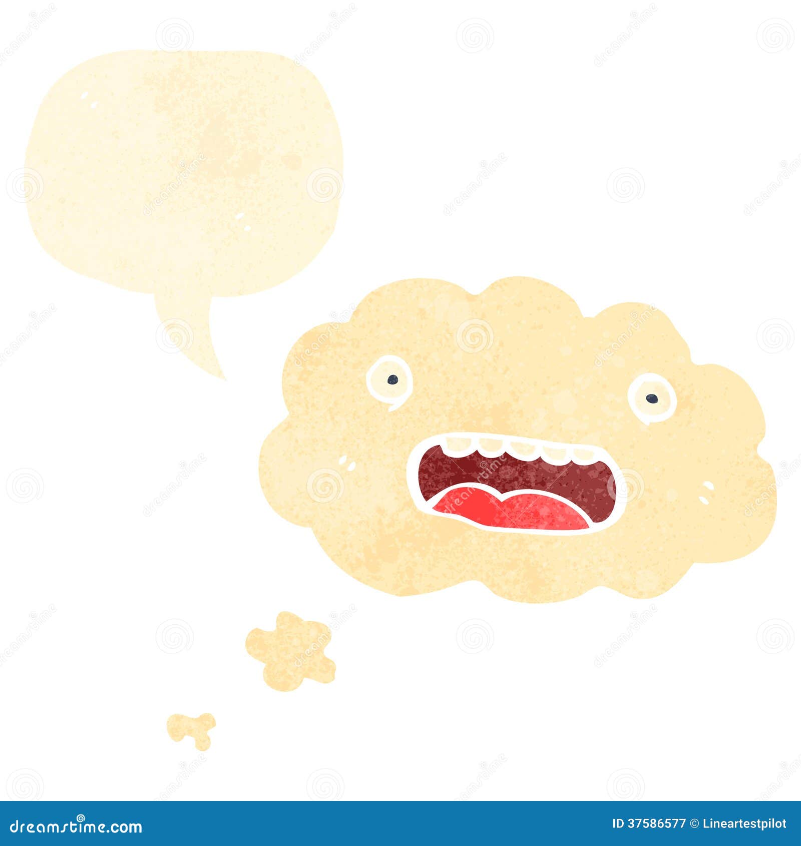 Retro Cartoon Talking Cloud Symbol, Stock Vector - Illustration of ...