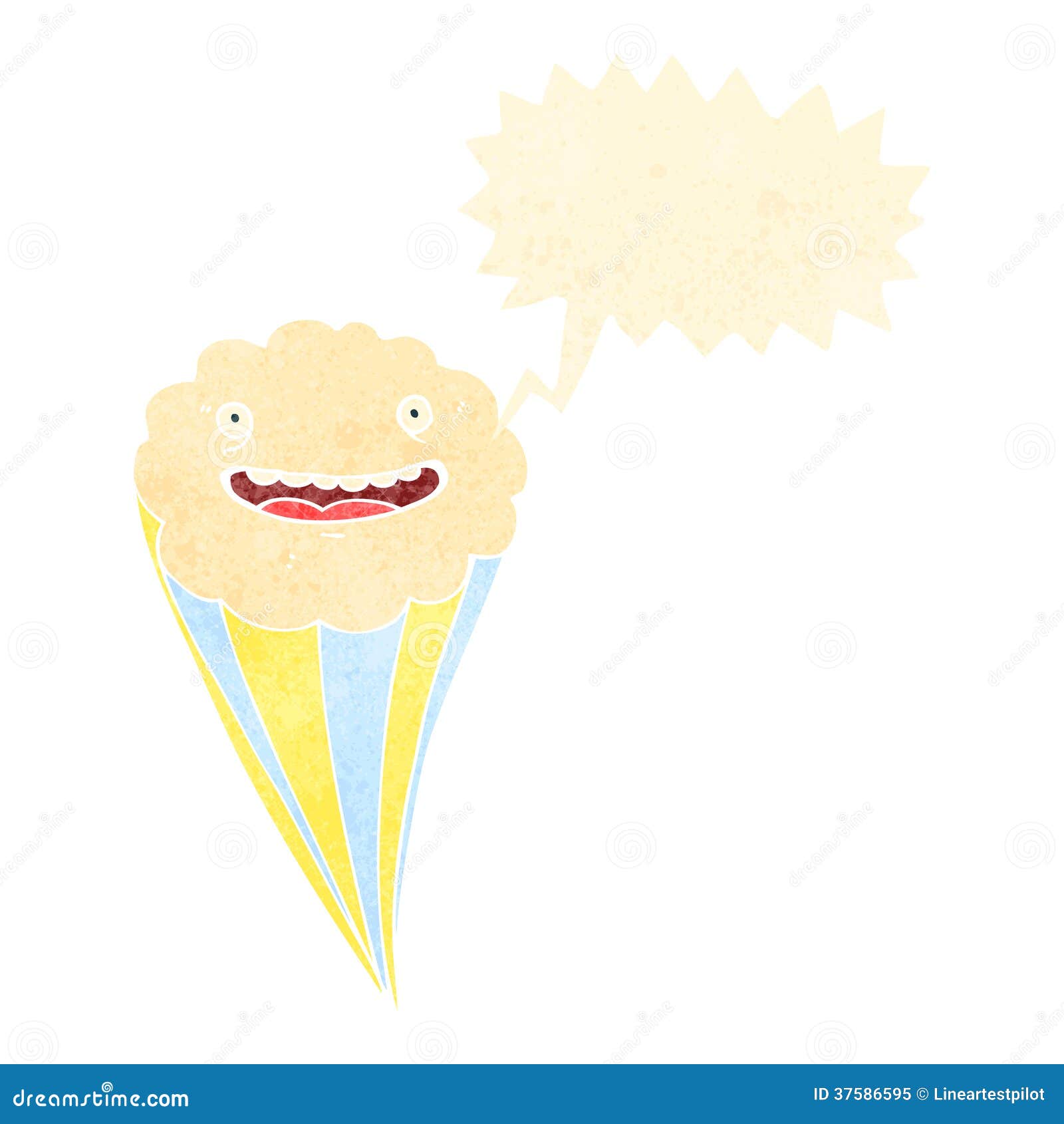 Retro Cartoon Talking Cloud Symbol, Stock Vector - Illustration of ...