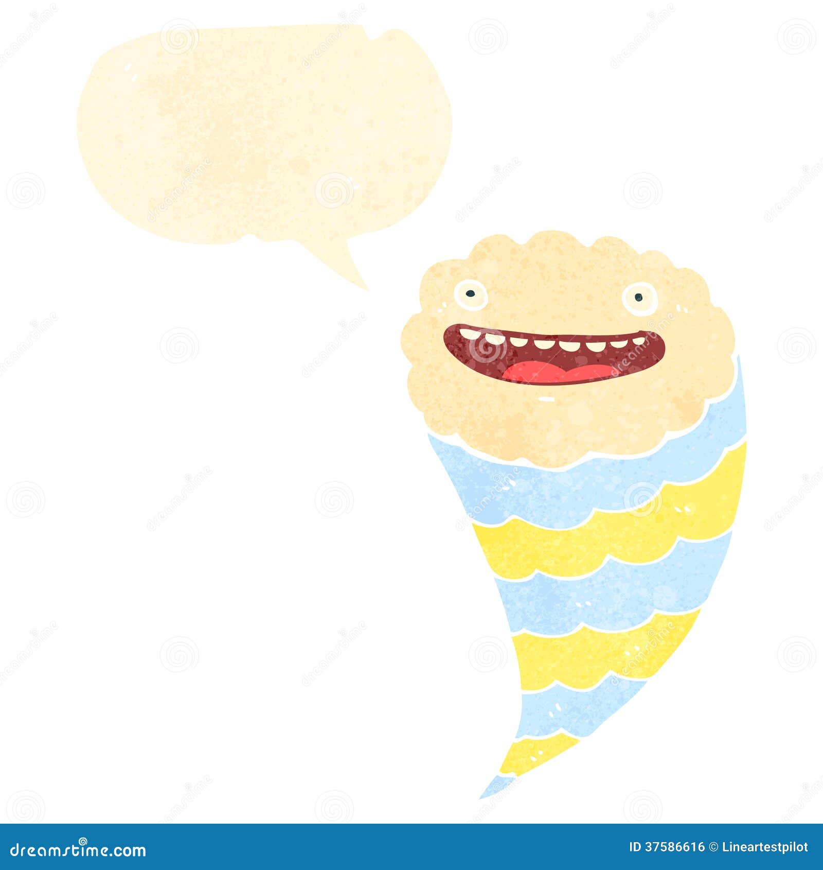 Retro Cartoon Talking Cloud Symbol Stock Vector - Illustration of ...