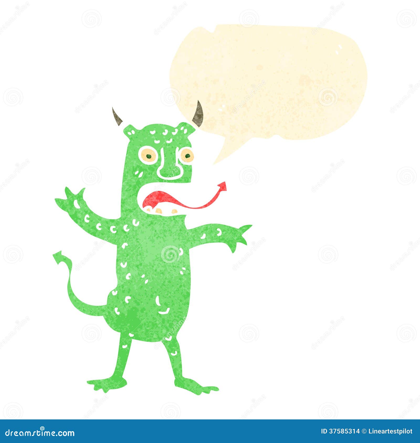 Retro Cartoon Talking Devil Stock Vector - Illustration of retro ...