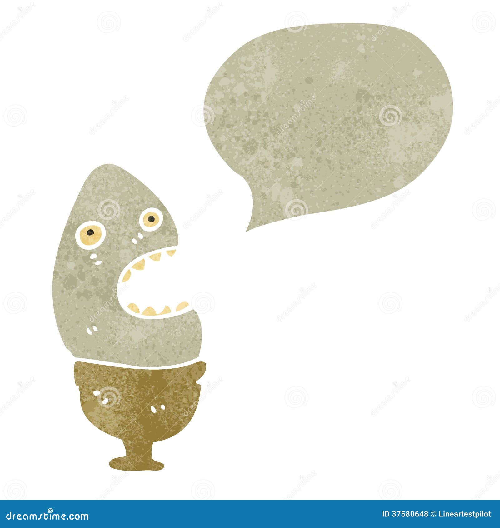 Retro cartoon talking egg stock illustration. Illustration of humpty ...