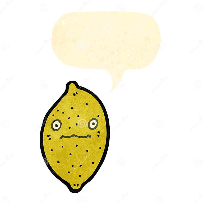 Retro Cartoon Talking Lemon Stock Vector - Illustration of quirky ...