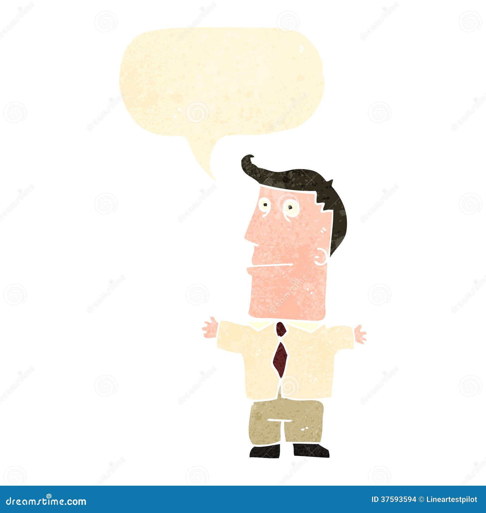 Retro cartoon talking man stock vector. Illustration of cartoon - 37593594