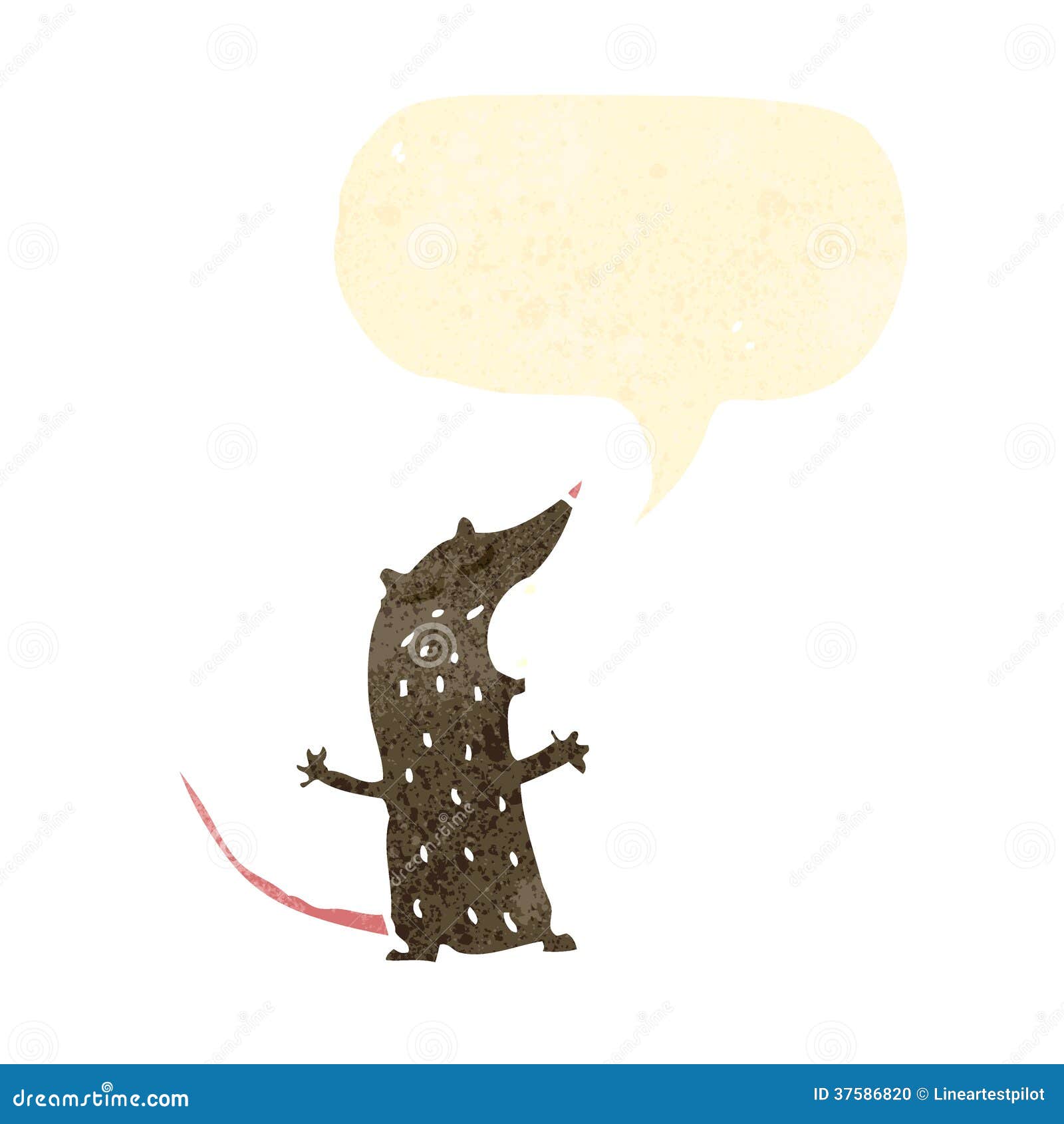 Retro cartoon talking rat stock vector. Illustration of character ...