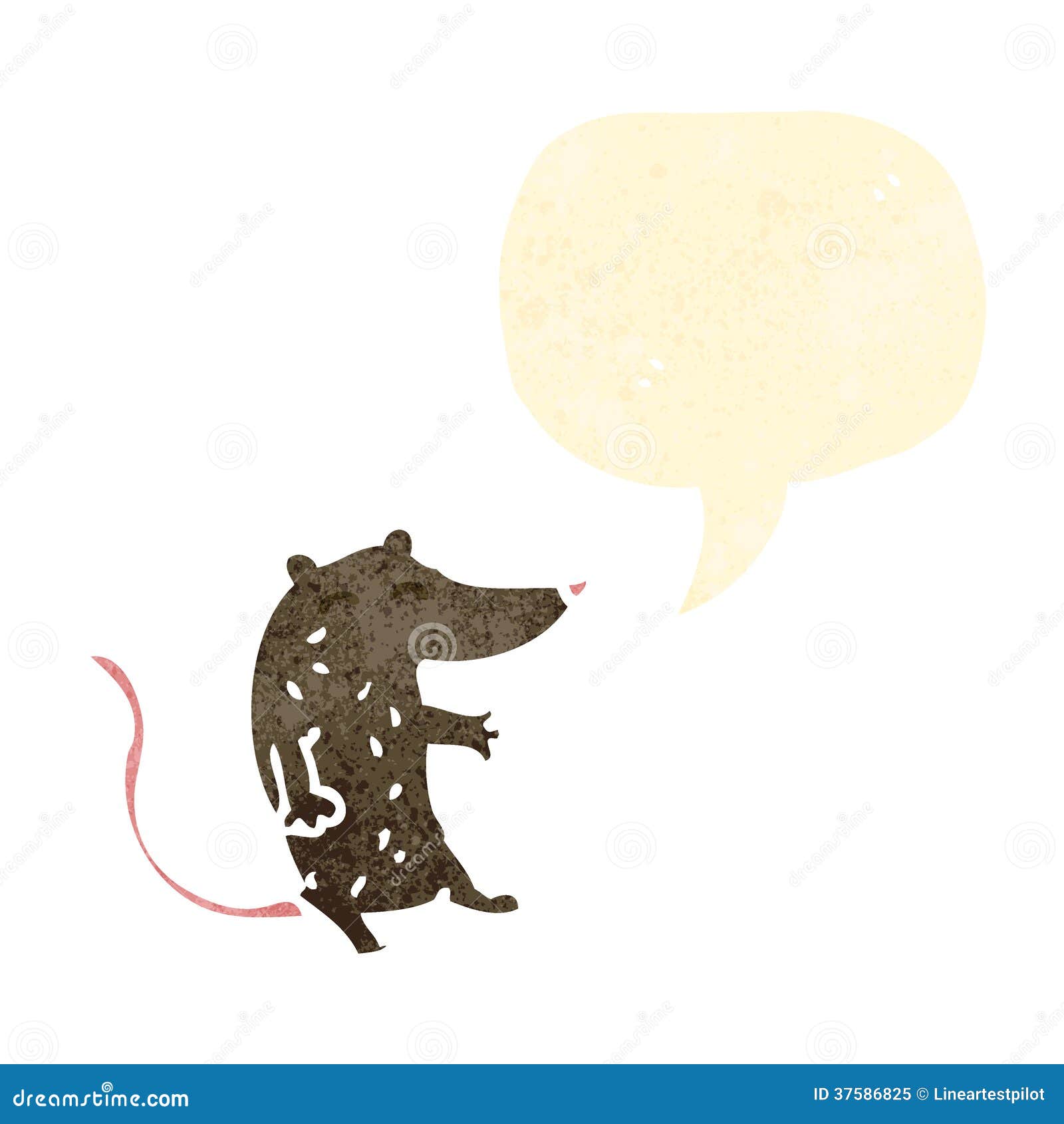 Retro cartoon talking rat stock vector. Illustration of drawing - 37586825