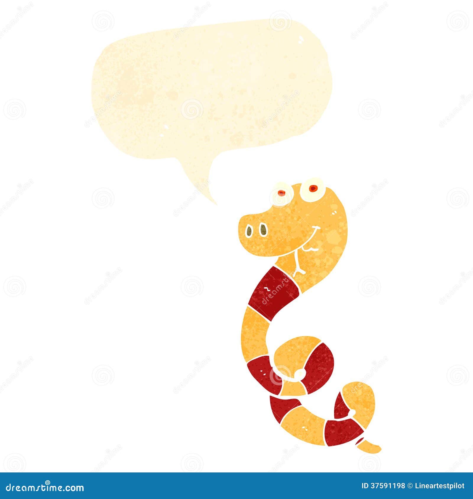 Retro Cartoon Talking Snake Stock Vector - Illustration of colorful ...