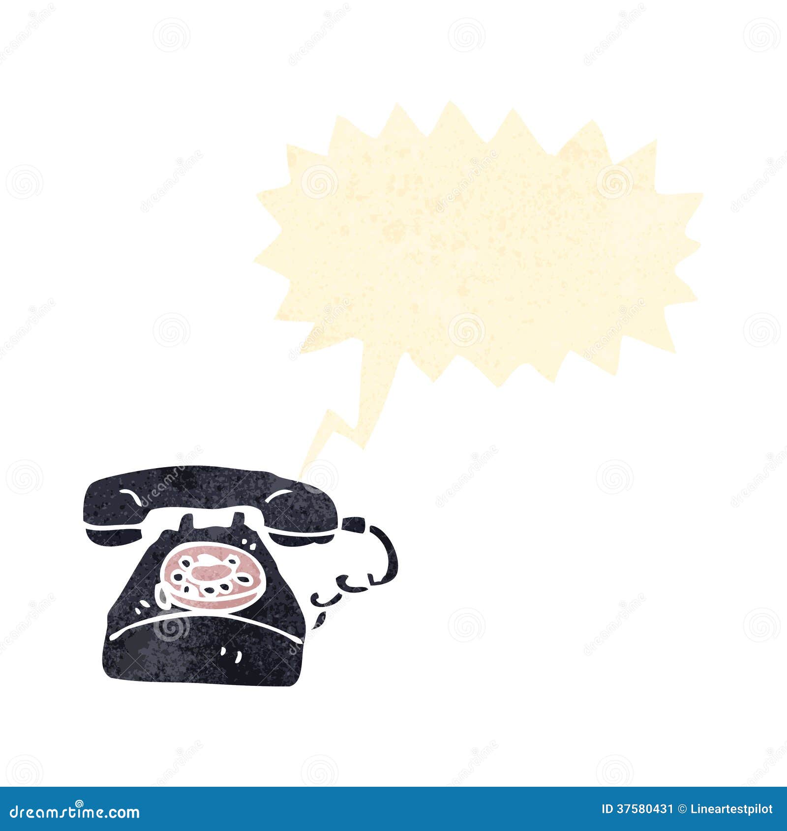 Retro Cartoon Telephone Ringing Stock Vector - Illustration of funny ...