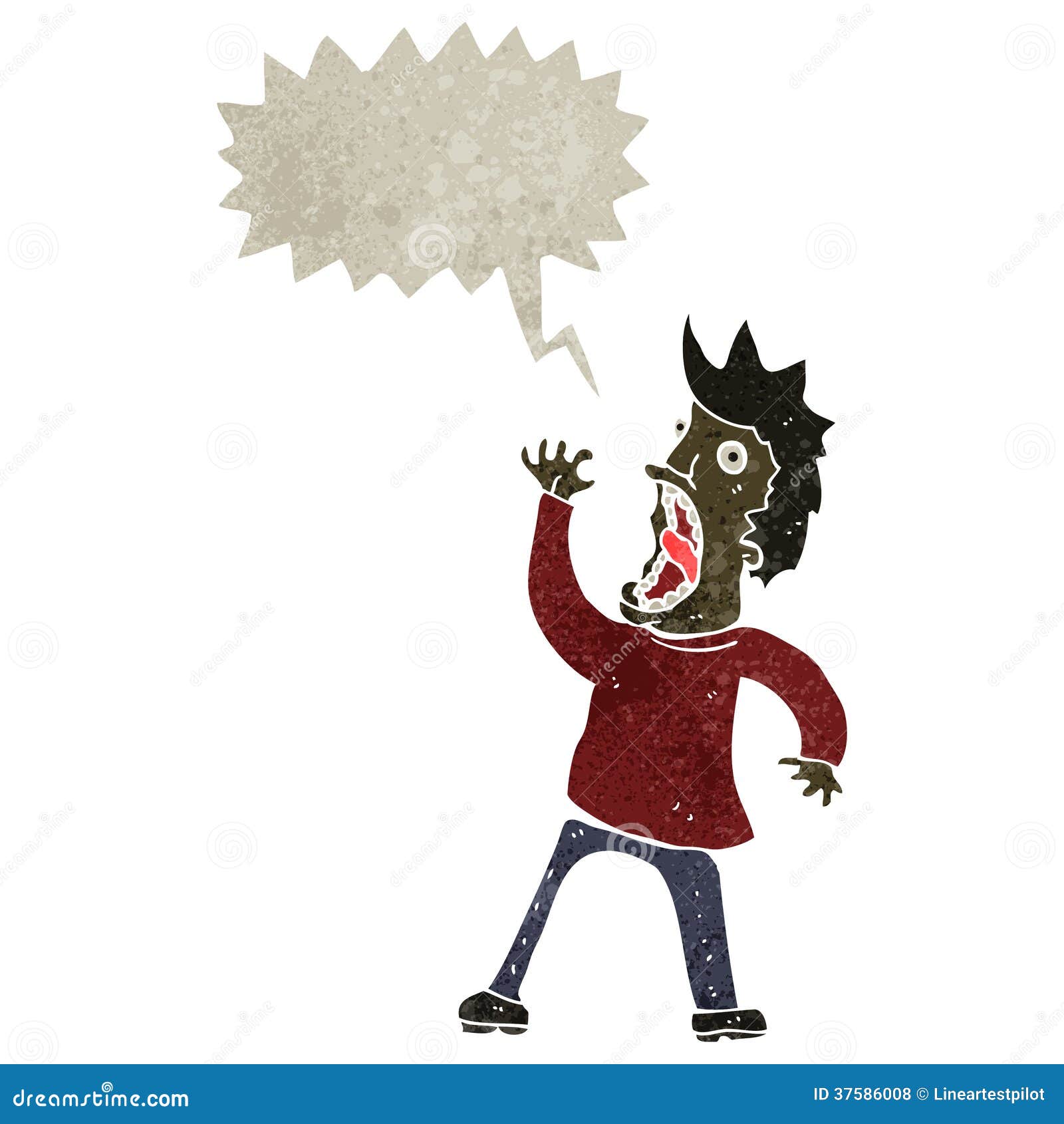 Retro Cartoon Terrified Man Stock Vector - Illustration of funny ...